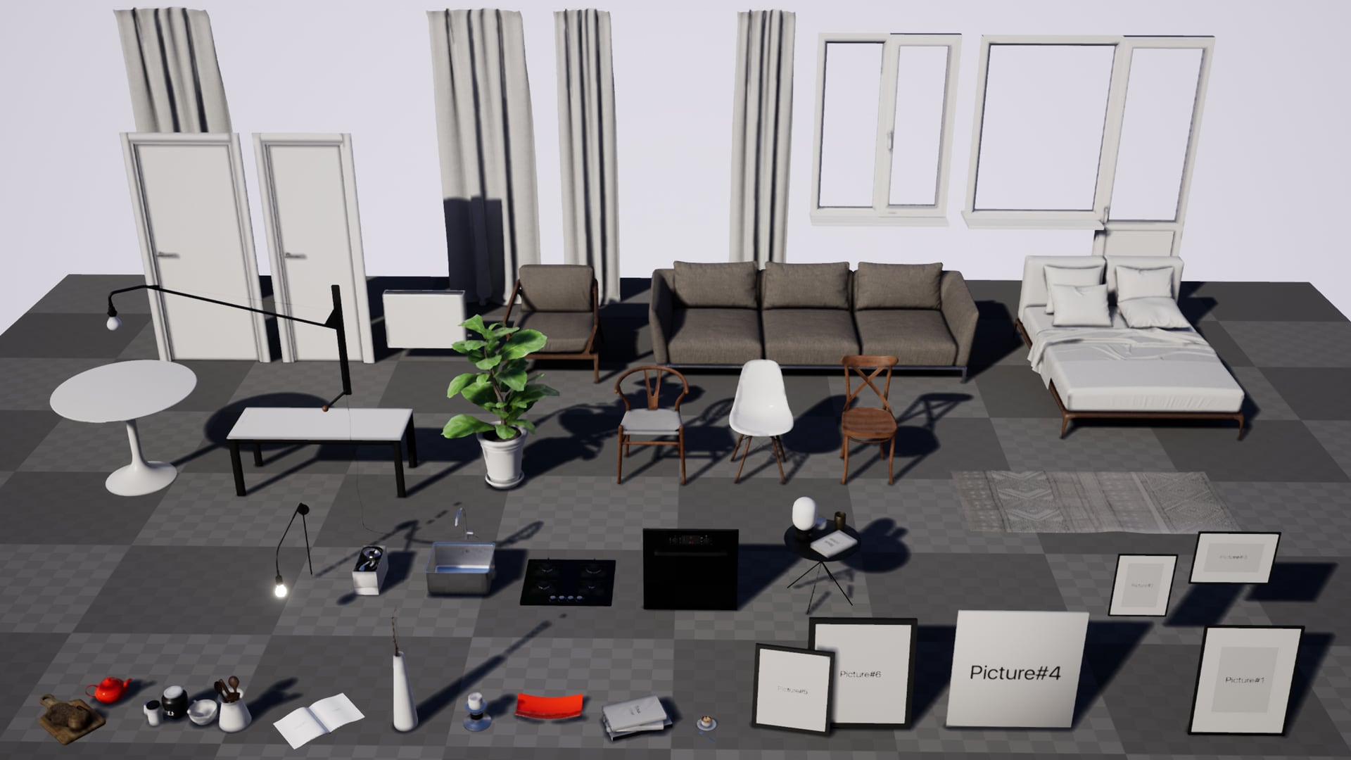 Interior Models Pack 01 (Props Only) in Architectural Visualization ...