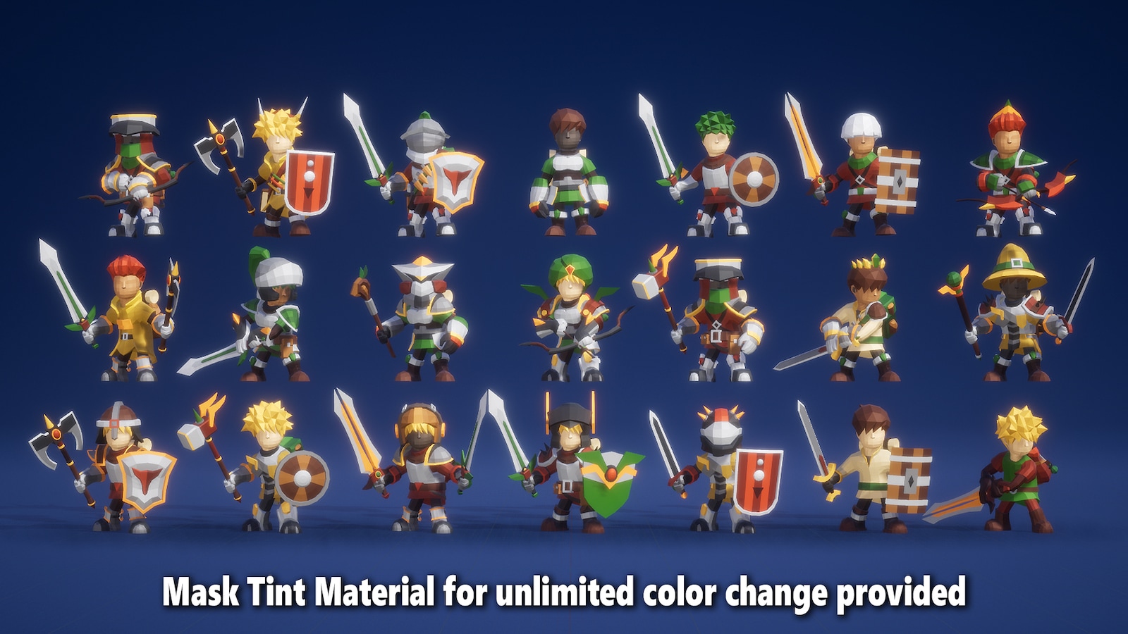 Modular RPG Heroes Polyart in Characters - UE Marketplace