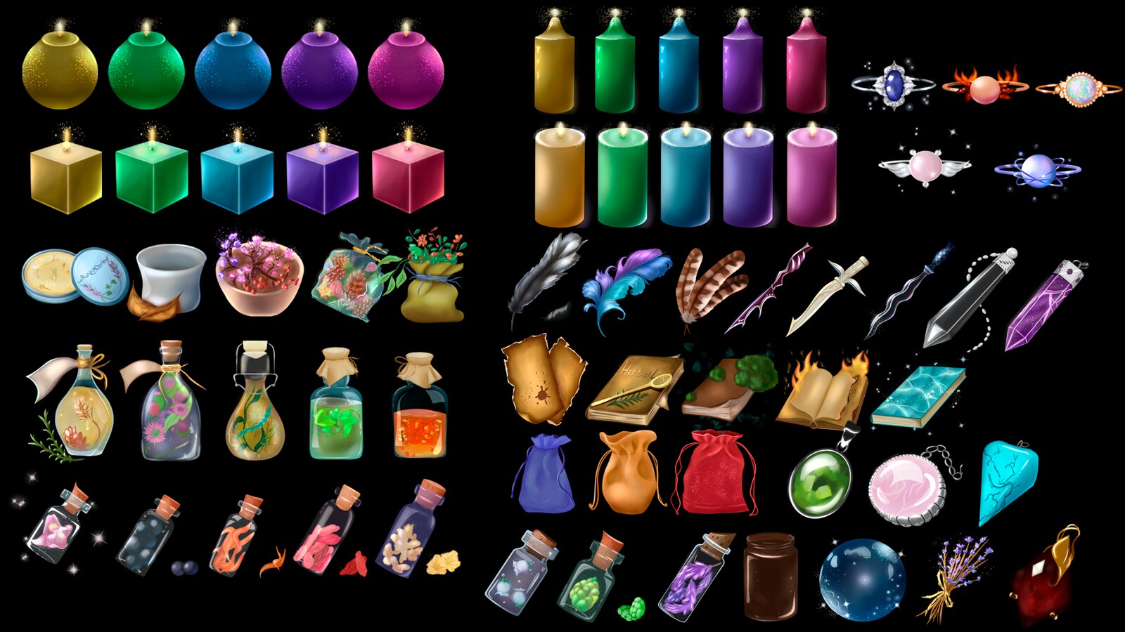 Set of magic game icons in 2D Assets - UE Marketplace
