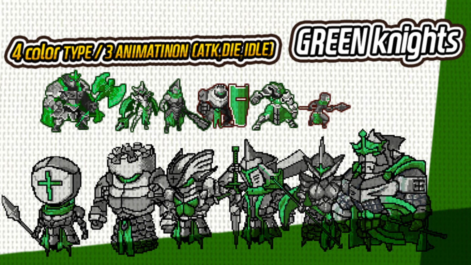 Pixel Monsters and Knights in 2D Assets - UE Marketplace