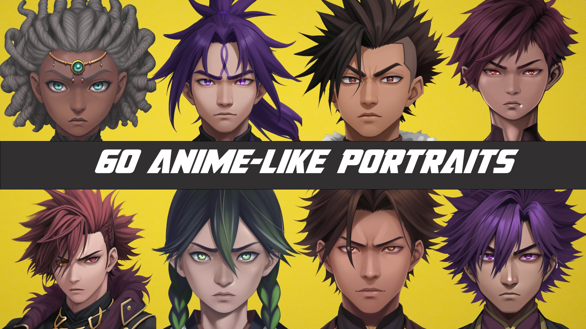 60 Anime-Like Portraits Pack Y in 2D Assets - UE Marketplace