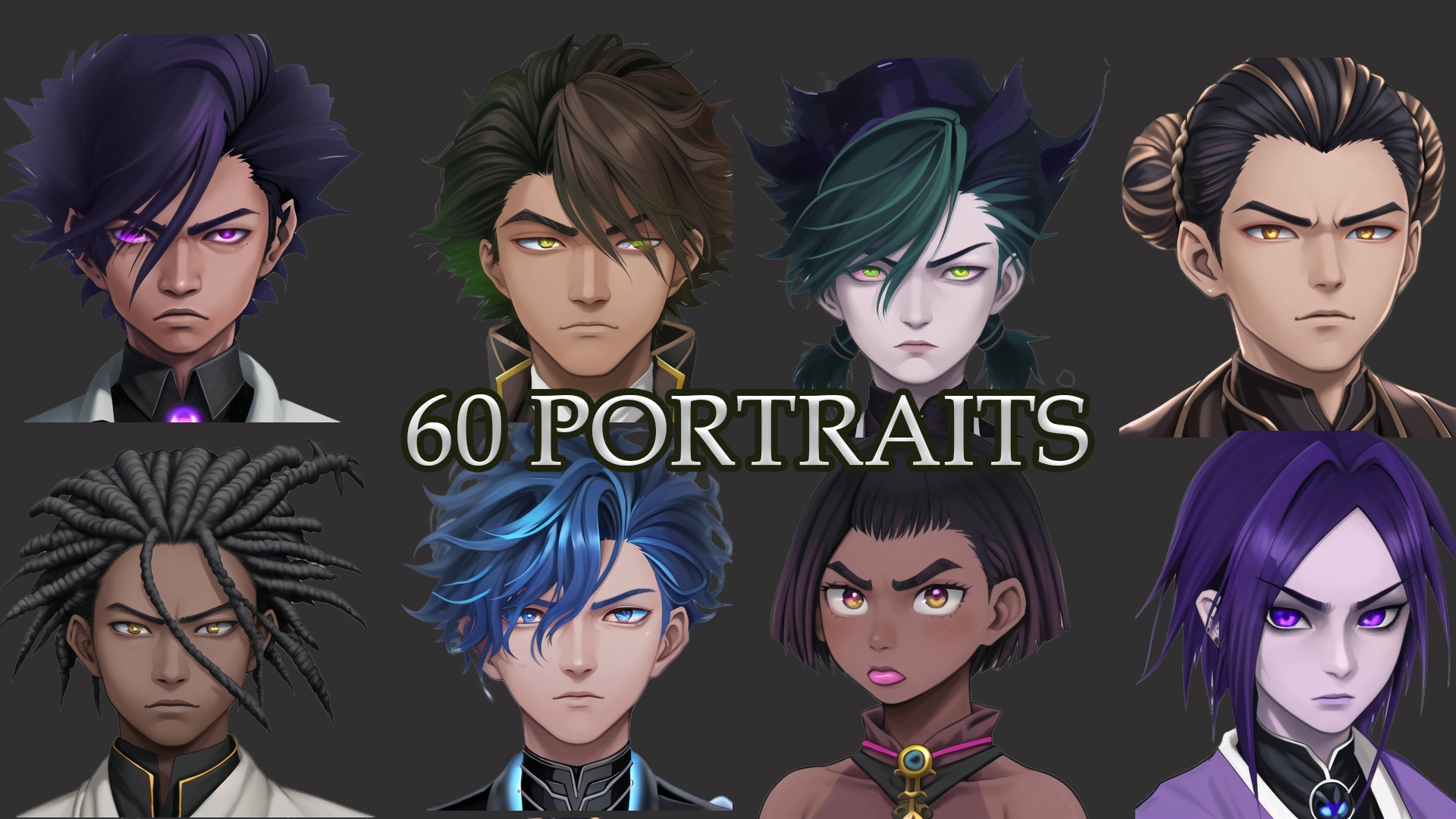 60Anime-Like Portraits Pack X in 2D Assets - UE Marketplace
