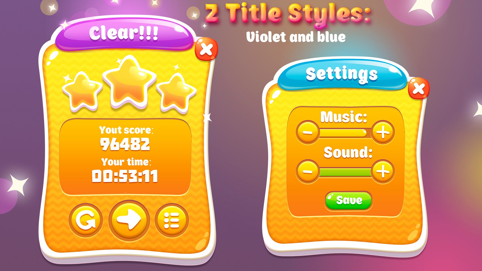 Orange Casual GUI in 2D Assets - UE Marketplace