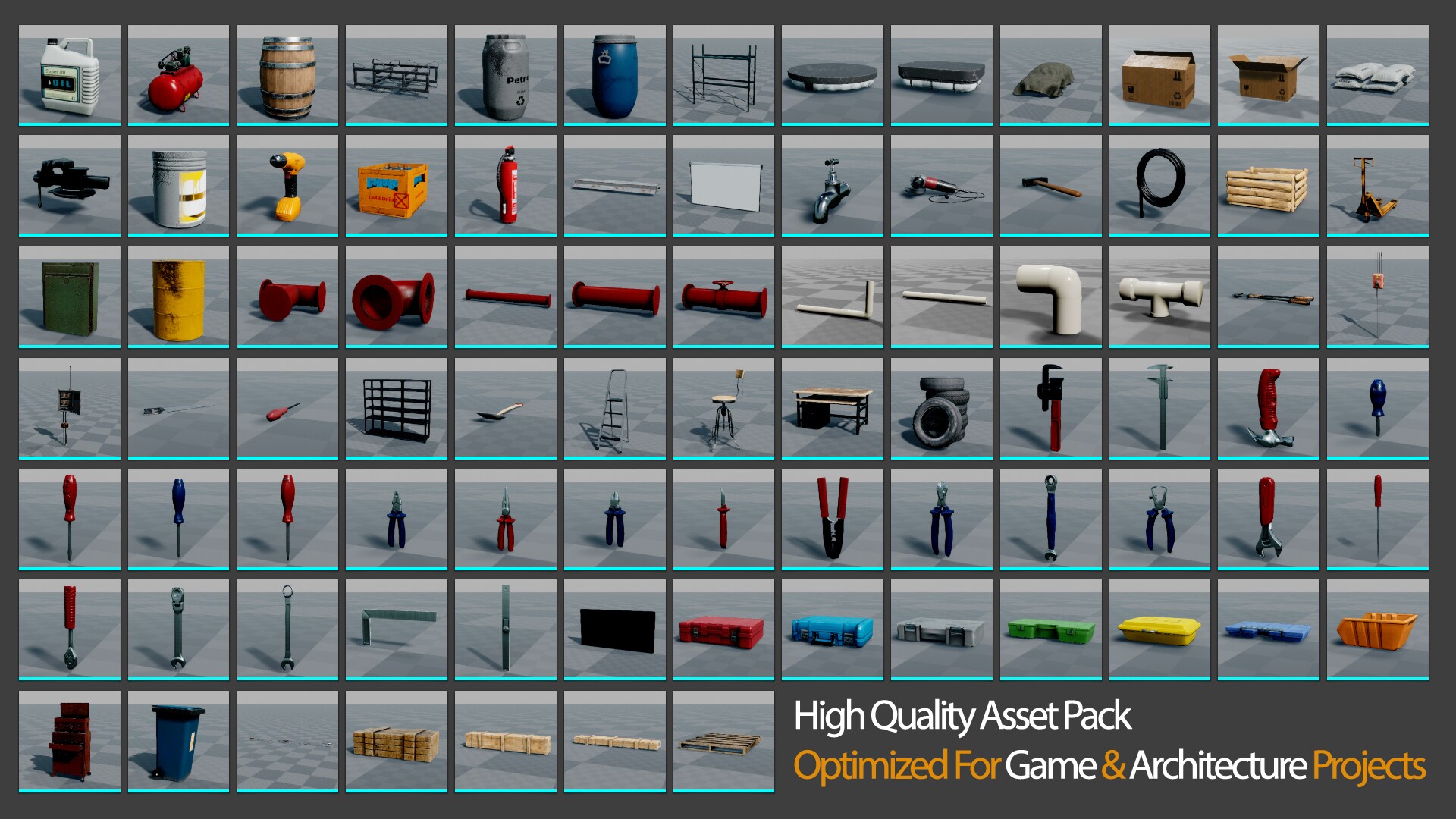 Garage & Basement Assets, 카테고리 소품 - UE 마켓플레이스