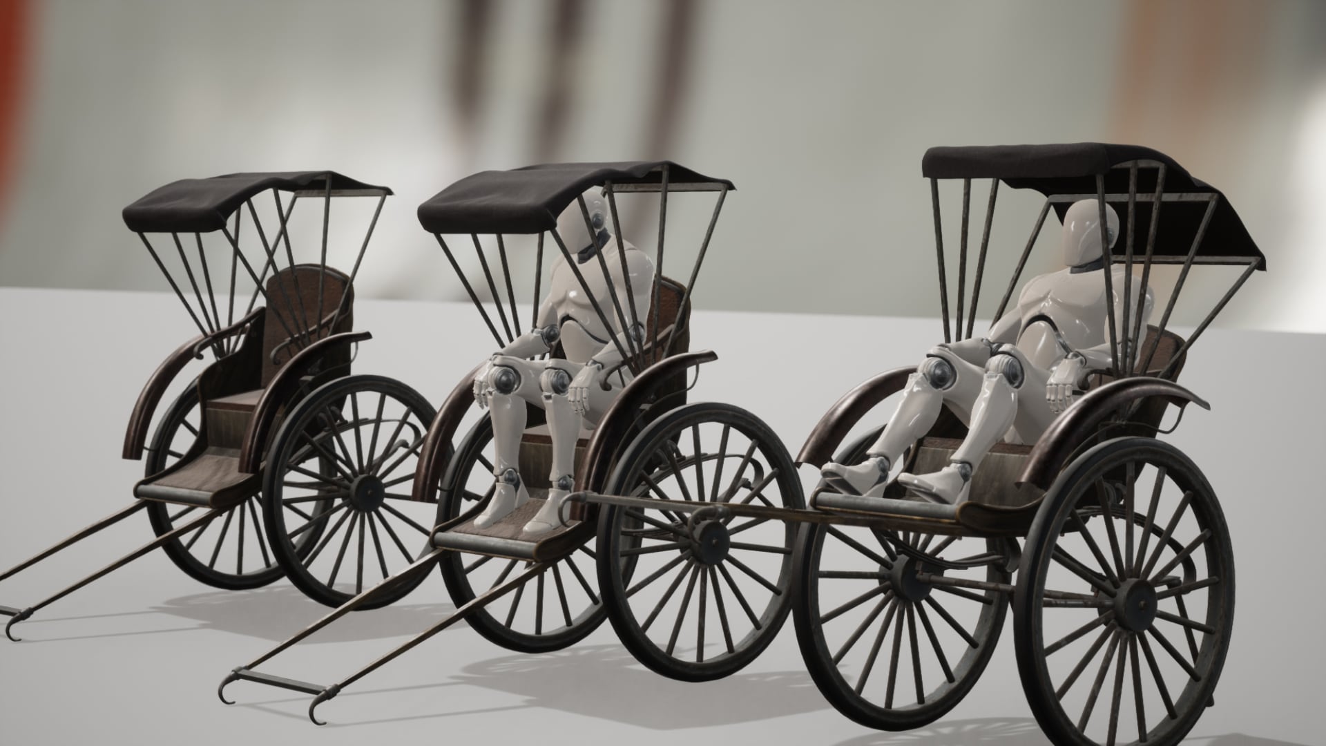 Human Wagon Rickshaw With Animations：アニメーション - UE マーケットプレイス