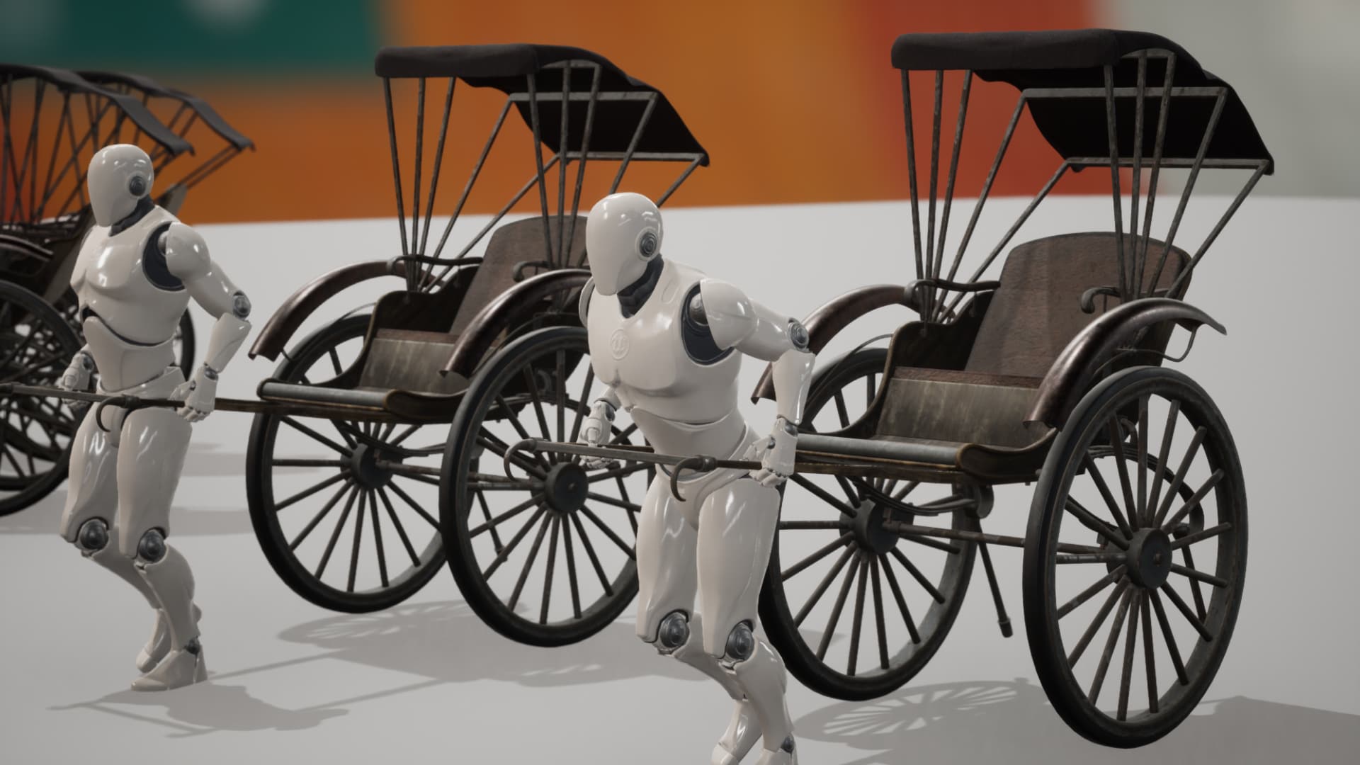 Human Wagon Rickshaw With Animations in Animations - UE Marketplace