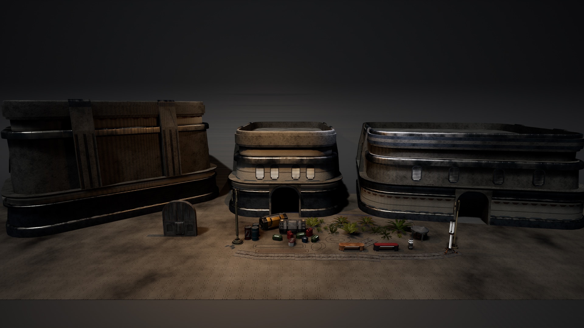 Science fiction Jungle City Props in Props - UE Marketplace