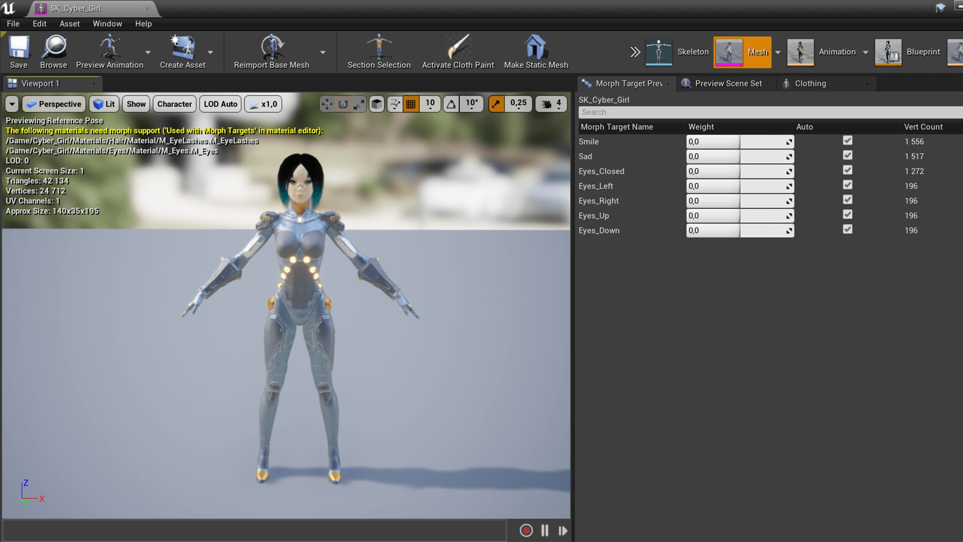Cyber Girl Game Ready Model in Characters - UE Marketplace