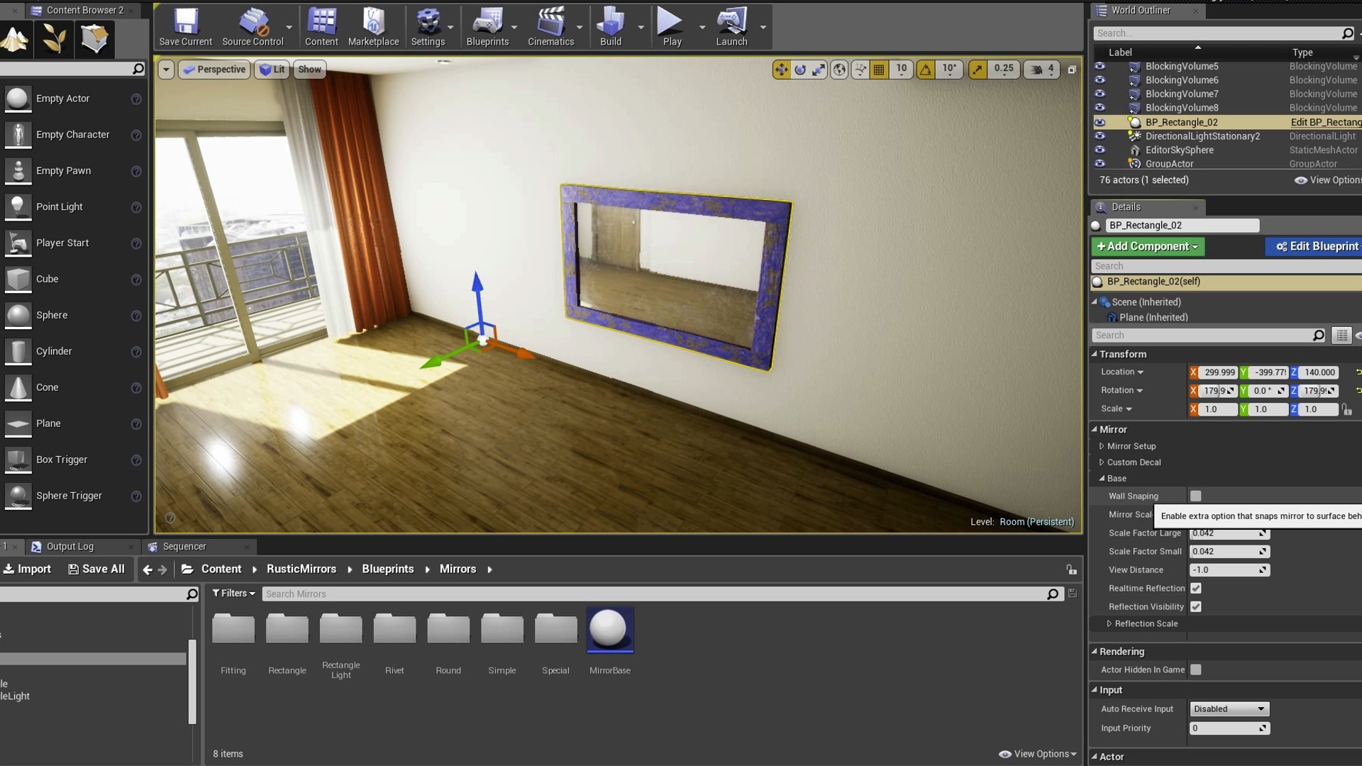 Rustic Mirrors Pack in Architectural Visualization - UE Marketplace