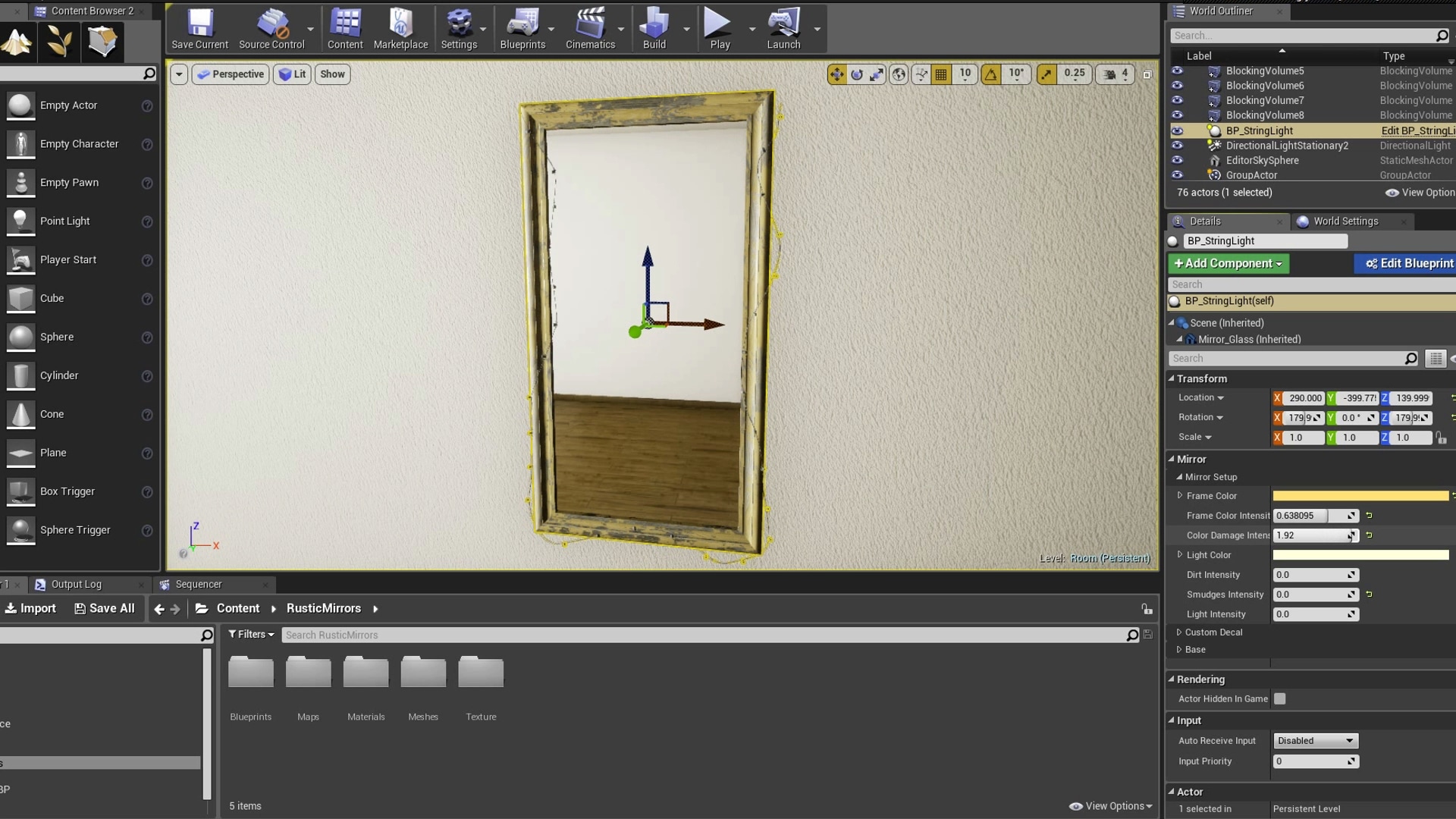 Rustic Mirrors Pack in Architectural Visualization - UE Marketplace