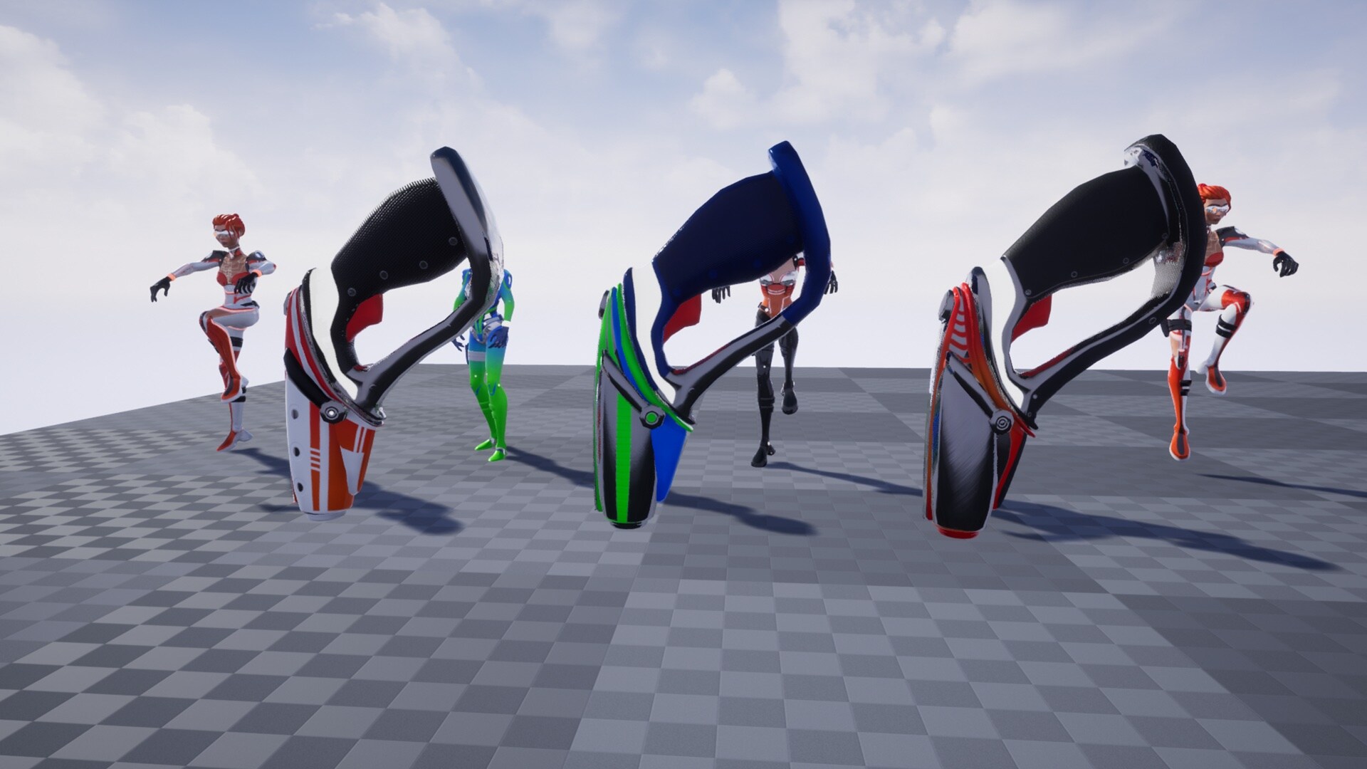 LOW POLY GAME READY SCI Fi GIRL CHARACTER in Characters - UE Marketplace