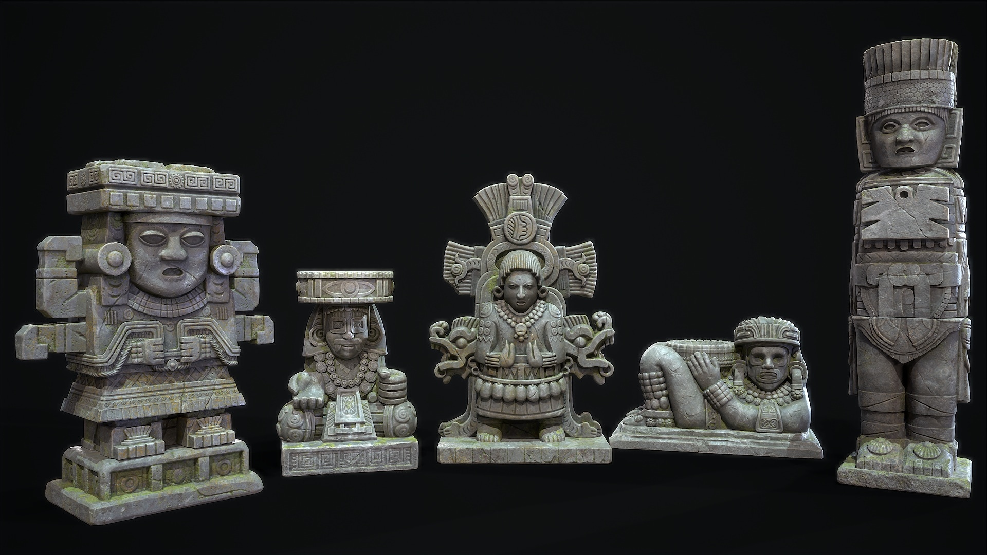 Aztec Mayan Sculpture in Props - UE Marketplace