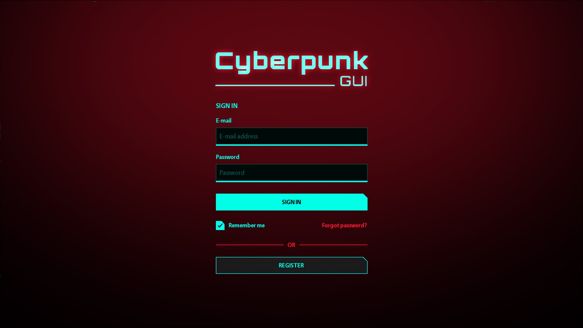 Cyberpunk complete GUI / UI Kit - 86 widgets, over 1300 PNG, editable ...
