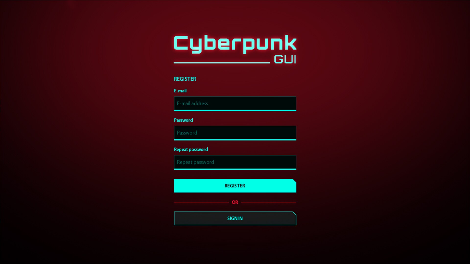 Cyberpunk complete GUI / UI Kit - 86 widgets, over 1300 PNG, editable ...