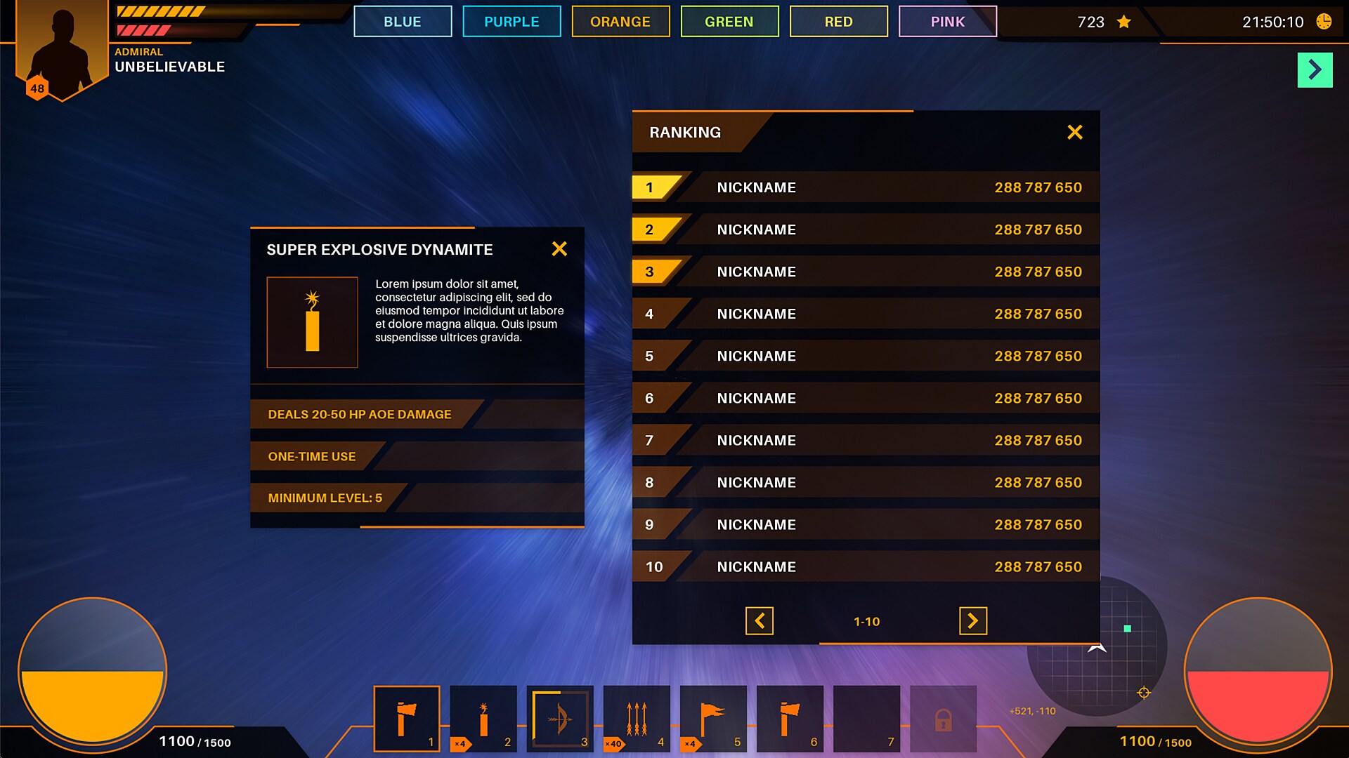 Scifi / Modern flat themed GUI / UI kit - 6 themes + PSD, AI sources：2D ...