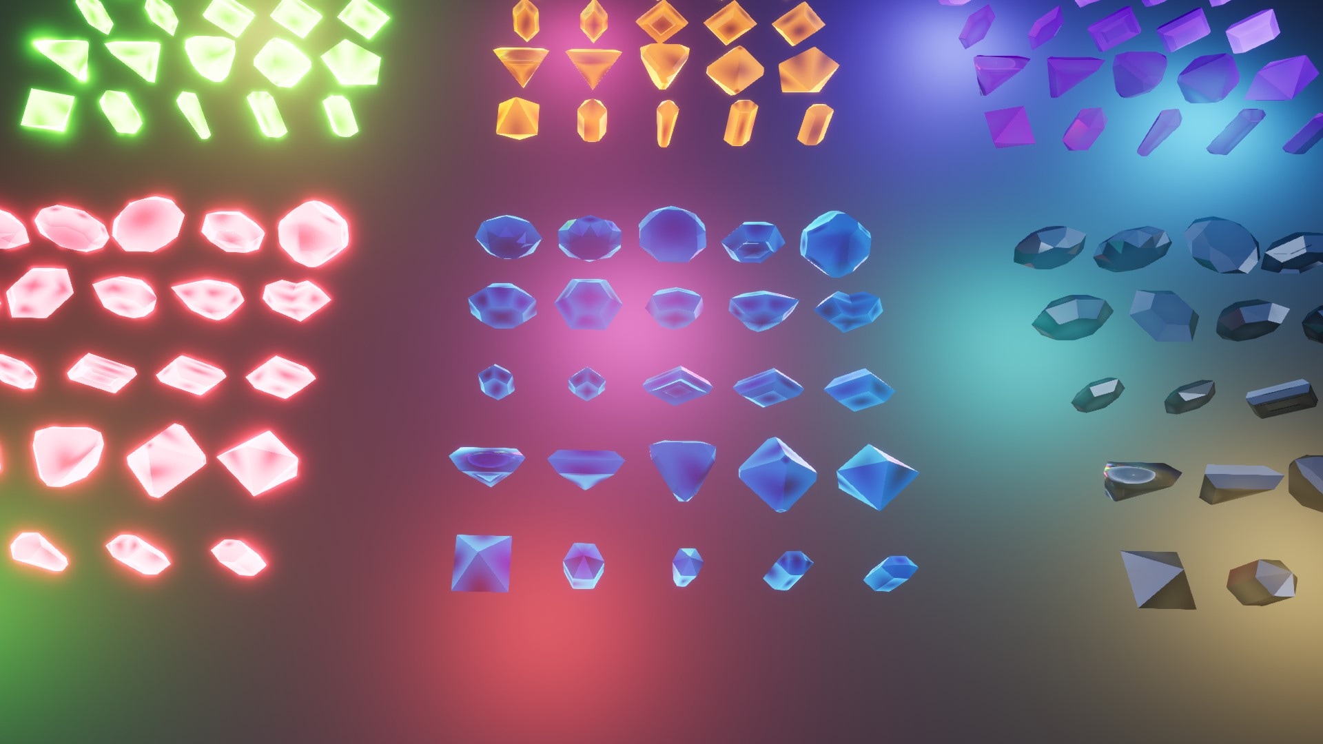 Animated gems in Props - UE Marketplace