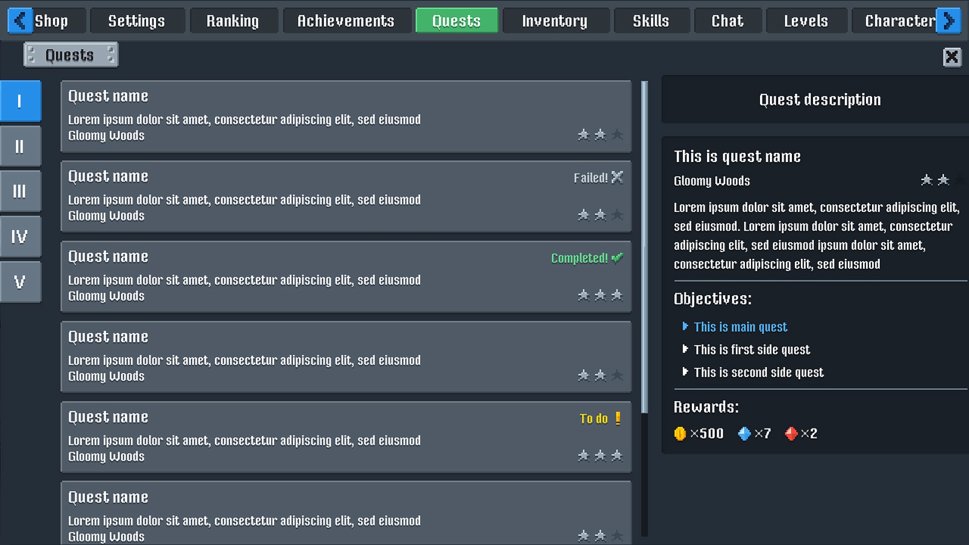 Pixel Art GUI 2 - CommonUI / Main Menu in 2D Assets - UE Marketplace