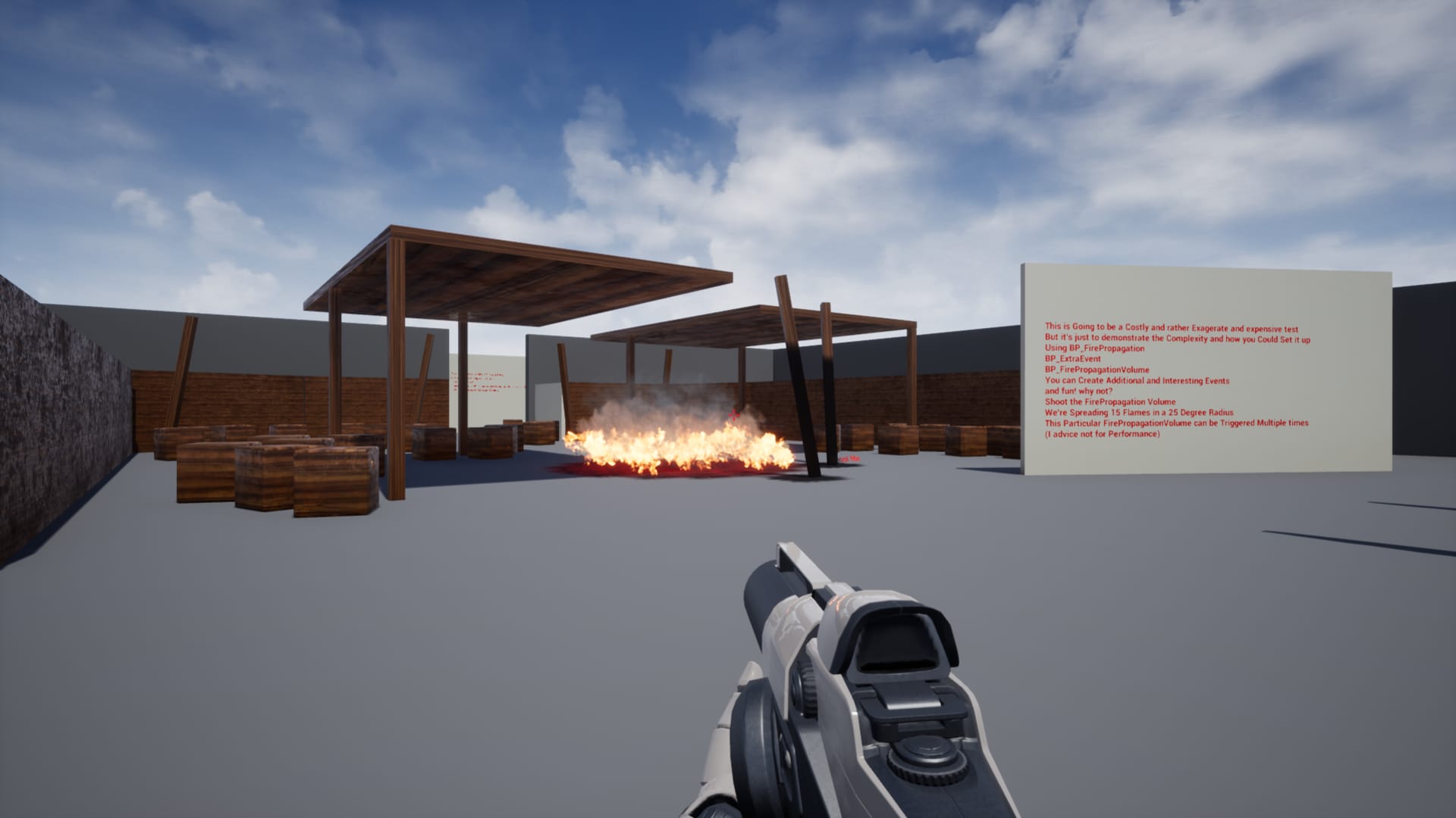 Flamethrower With Flame Propagation in Blueprints - UE Marketplace