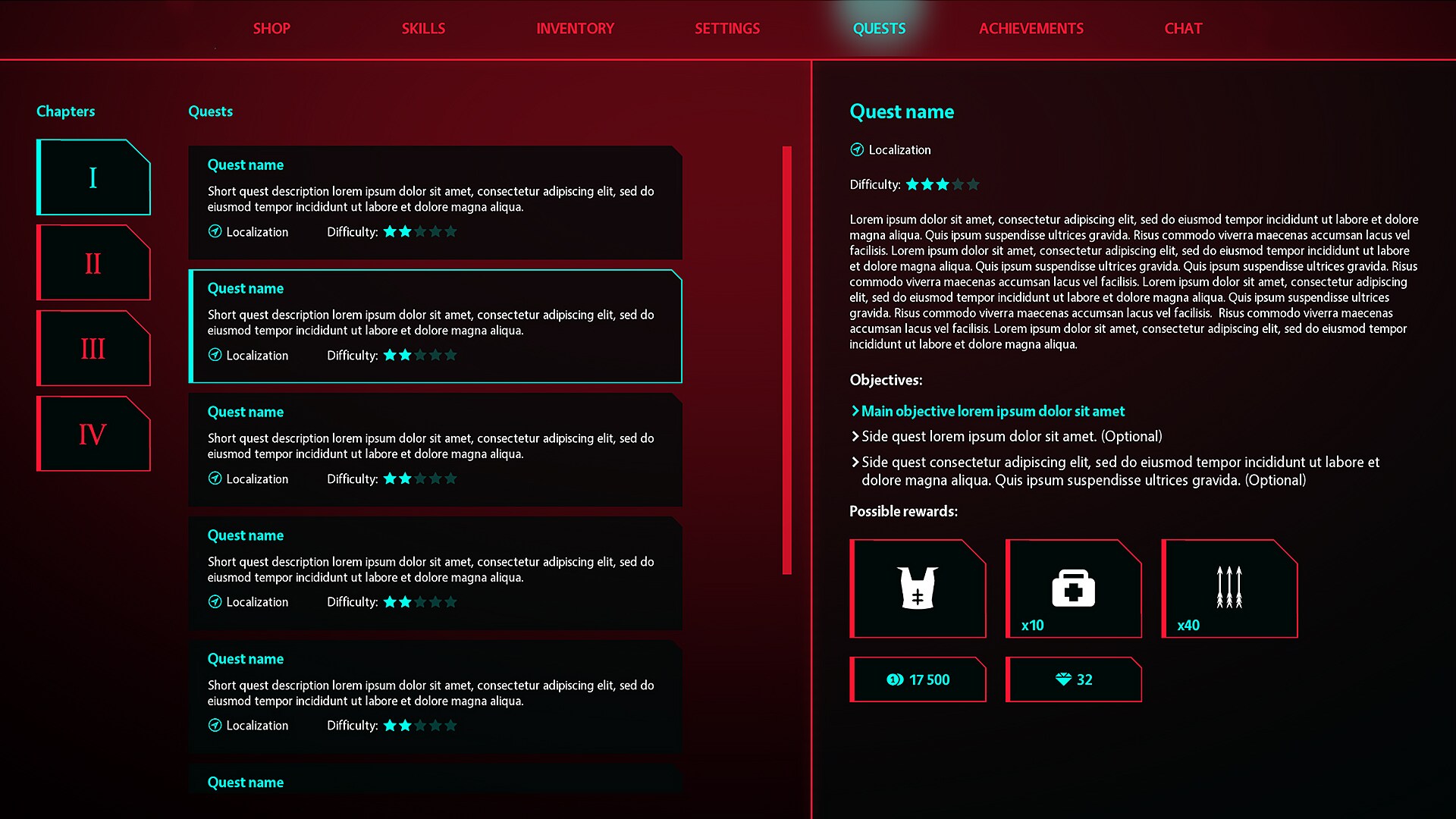 Cyberpunk complete GUI / UI Kit - 86 widgets, over 1300 PNG, editable ...