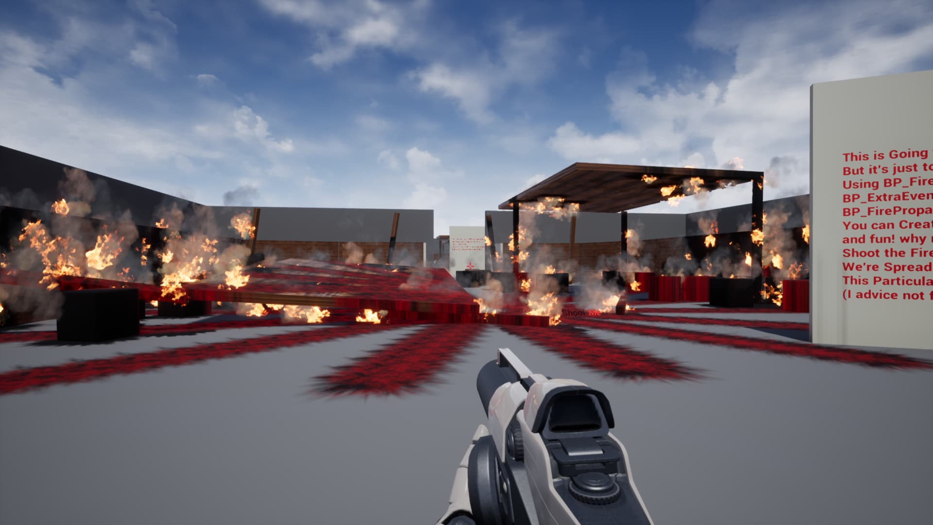 Flamethrower With Flame Propagation in Blueprints - UE Marketplace