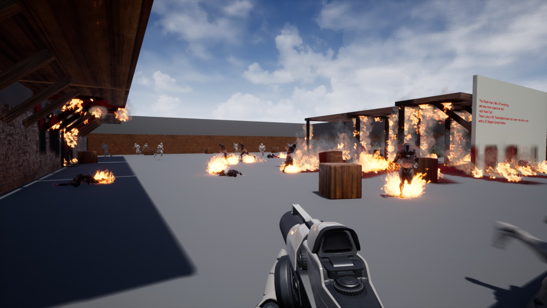 Flamethrower With Flame Propagation in Blueprints - UE Marketplace