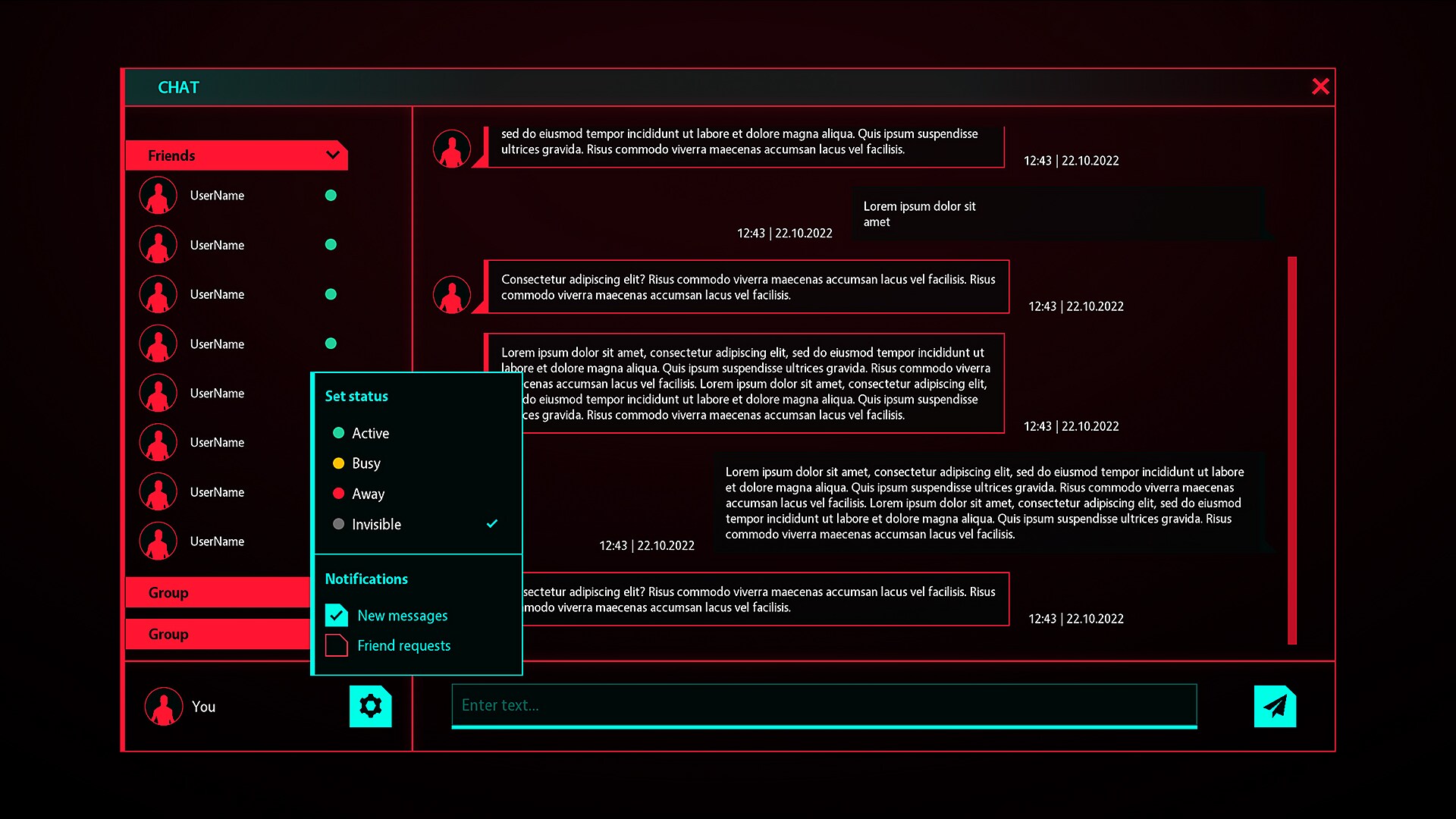 Cyberpunk complete GUI / UI Kit - 86 widgets, over 1300 PNG, editable ...