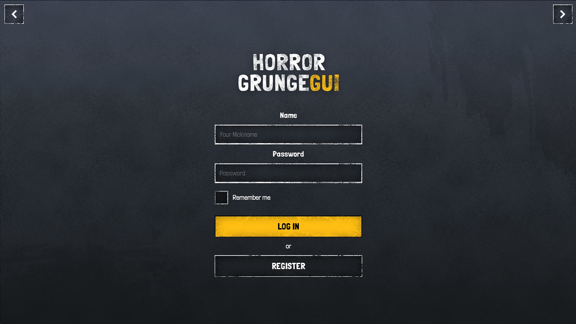 Grunge / Military / Horror Dark GUI / UI KIT (CommonUI) + psd/ai source ...