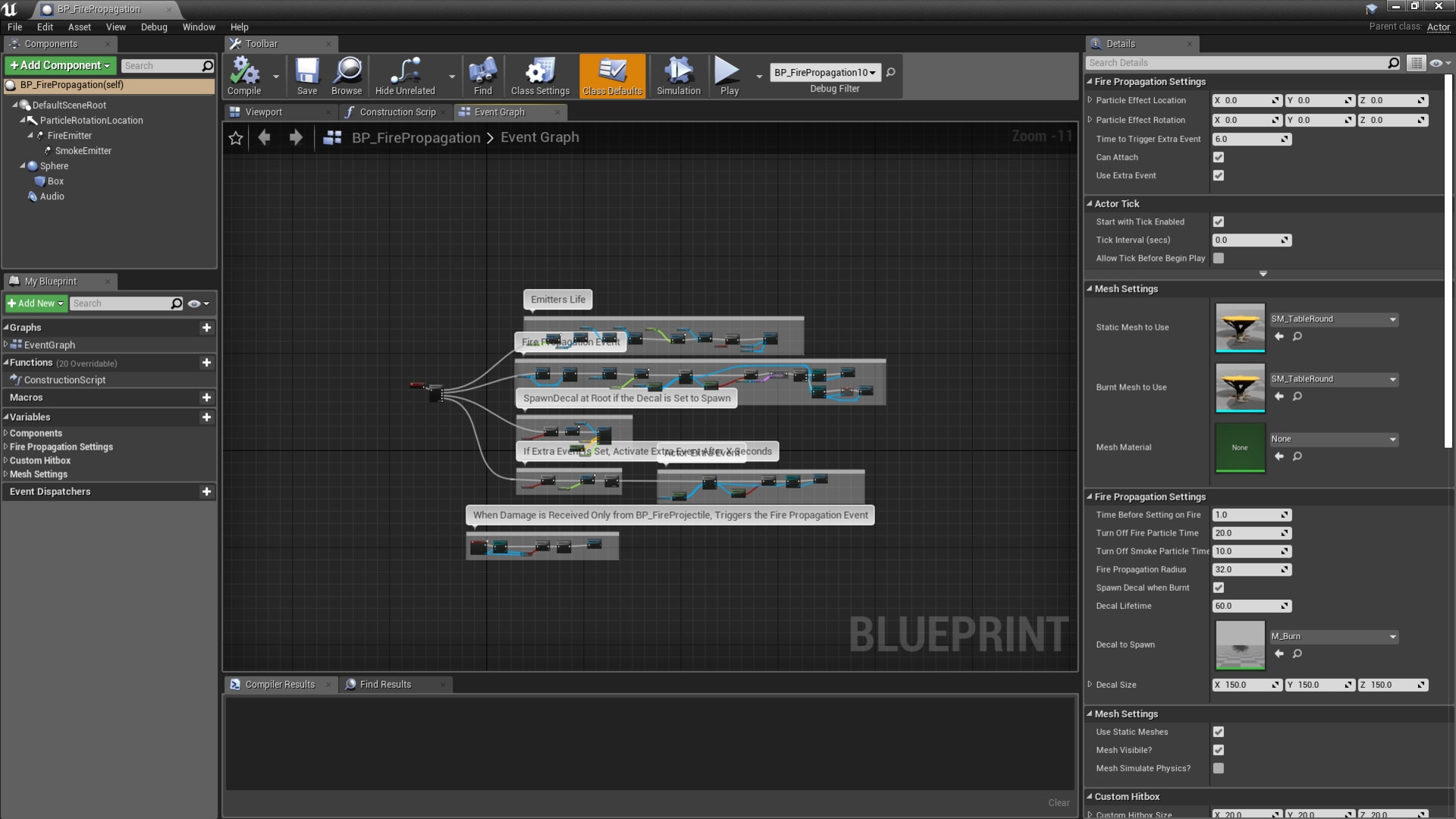 Flamethrower With Flame Propagation in Blueprints - UE Marketplace