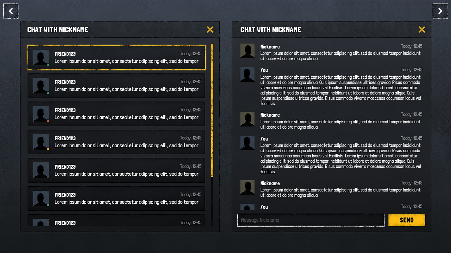 Grunge / Military / Horror Dark GUI / UI KIT (CommonUI) + psd/ai source ...