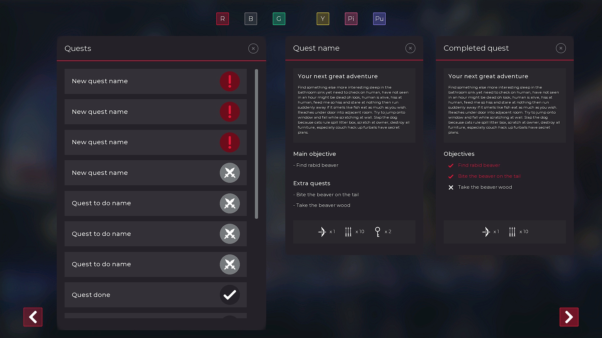 Flat Dark Gui Ui Kit 5 Color Themes 카테고리 2d 애셋 Ue 마켓플레이스