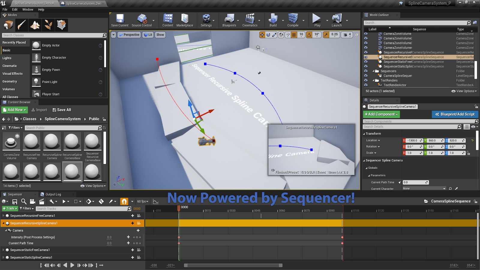 Spline Camera System v2.0 in Code Plugins - UE Marketplace
