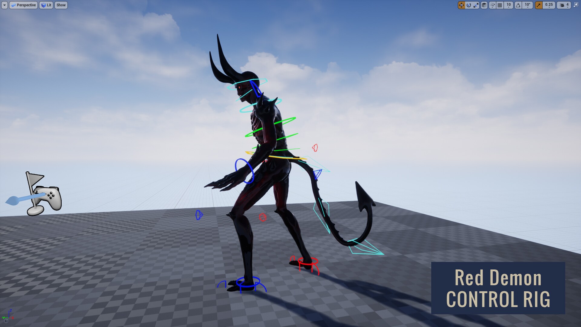 Red Demon Control Rig in Characters - UE Marketplace