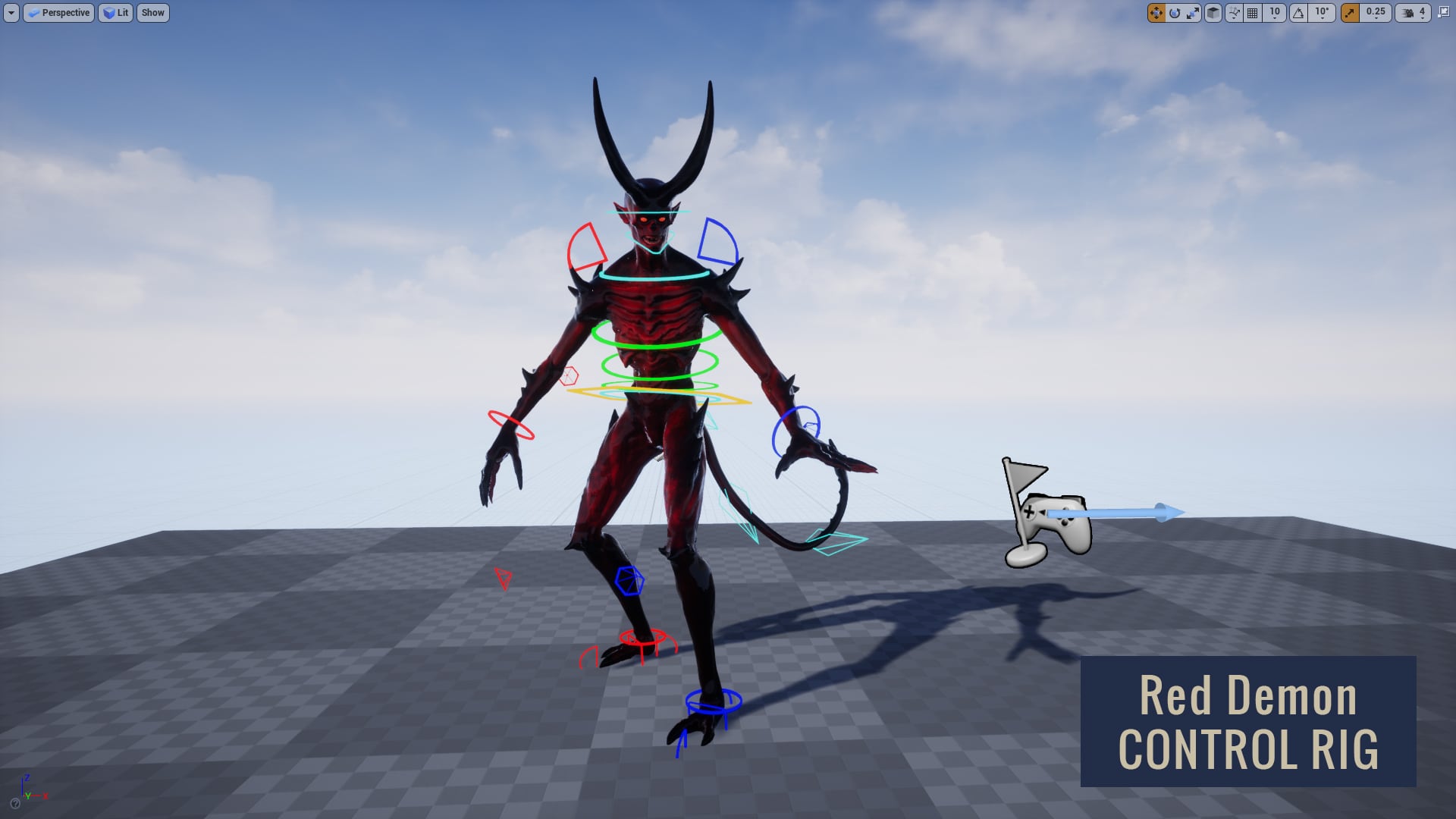 Red Demon Control Rig in Characters - UE Marketplace