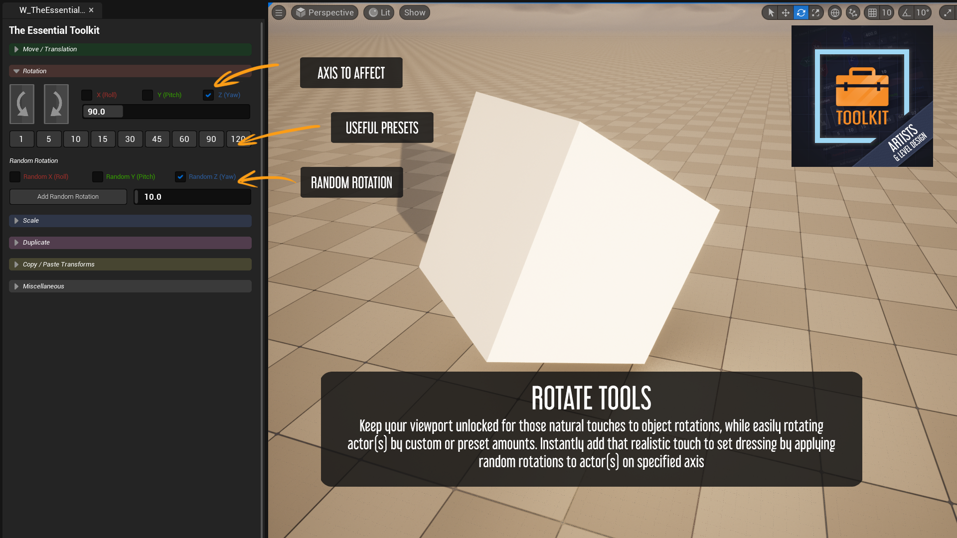 Essential Toolkit for Art & Level Design