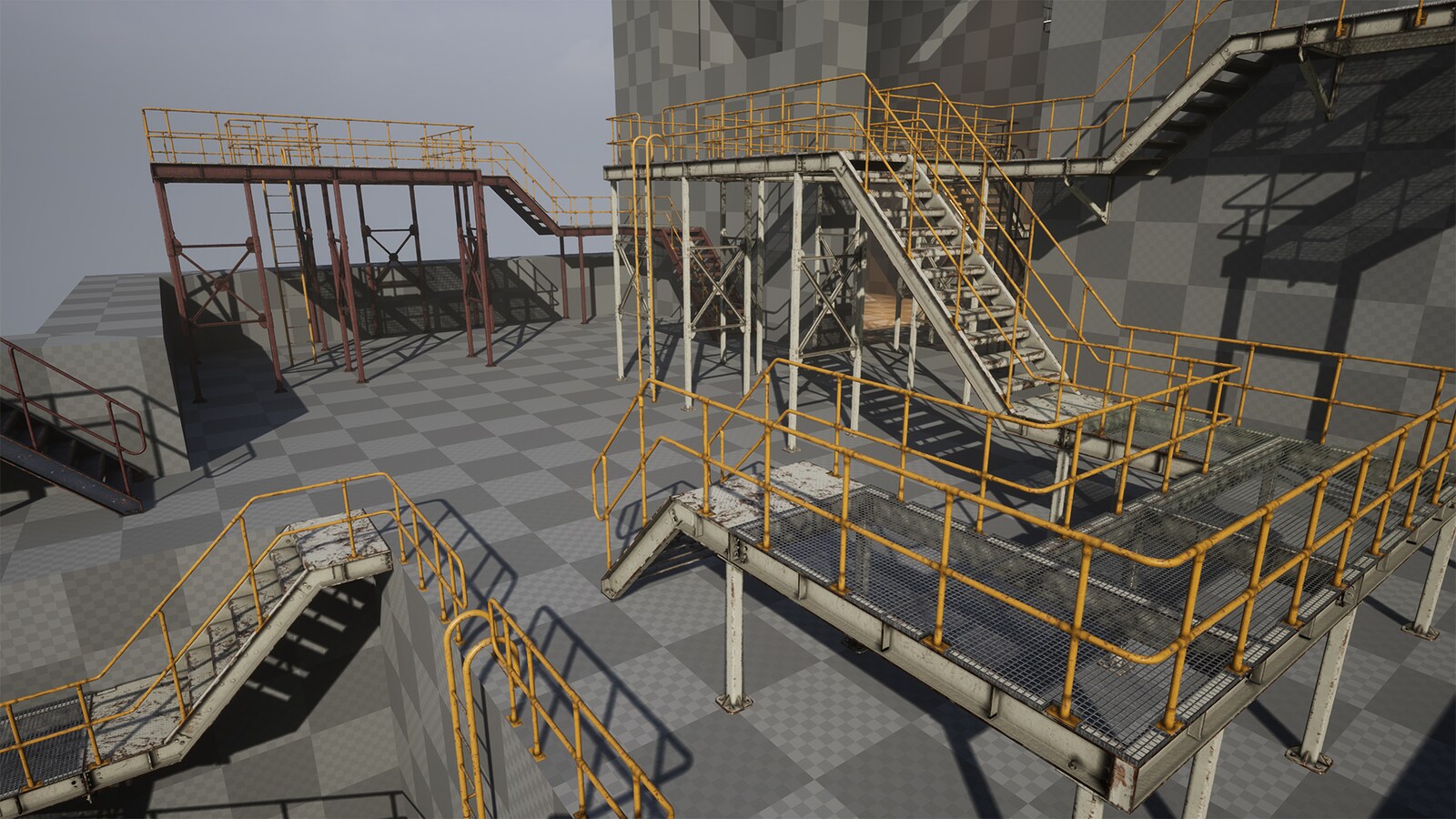 Modular Industrial Catwalks Set in Props - UE Marketplace