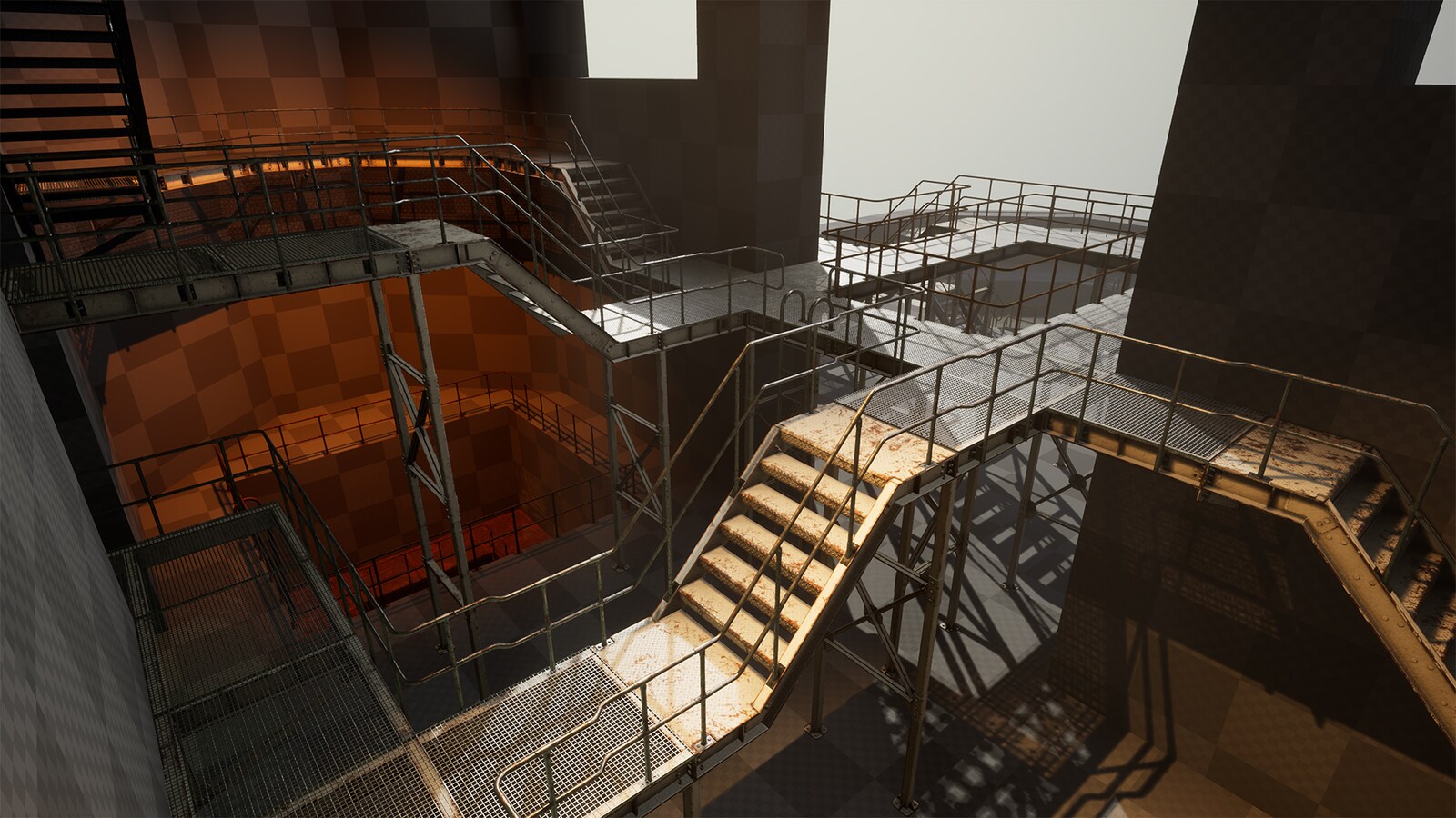 Modular Industrial Catwalks Set in Props - UE Marketplace