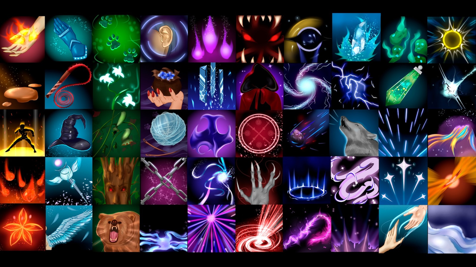 Set of magic spells in 2D Assets - UE Marketplace