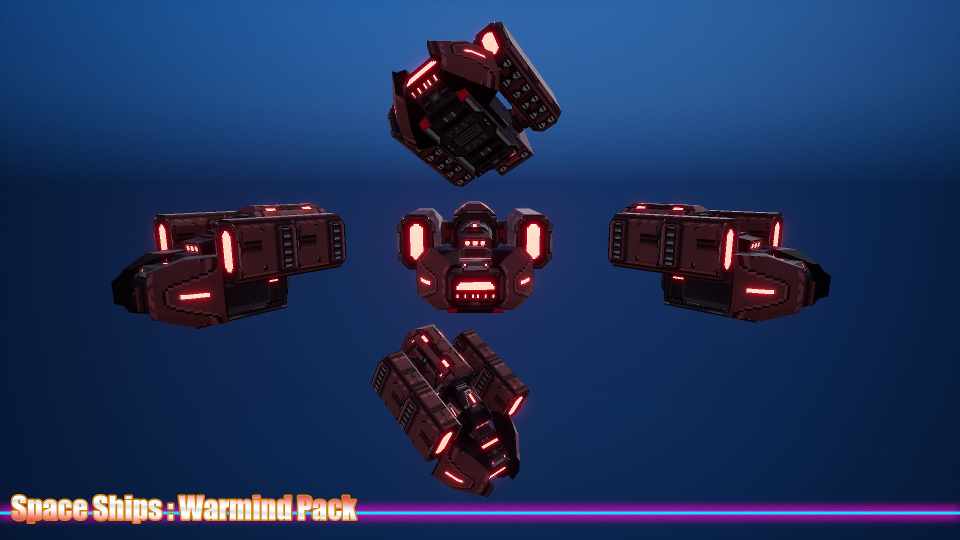 3D Pixel Art Spaceships : Warmind Fighters and Battleships in Props ...