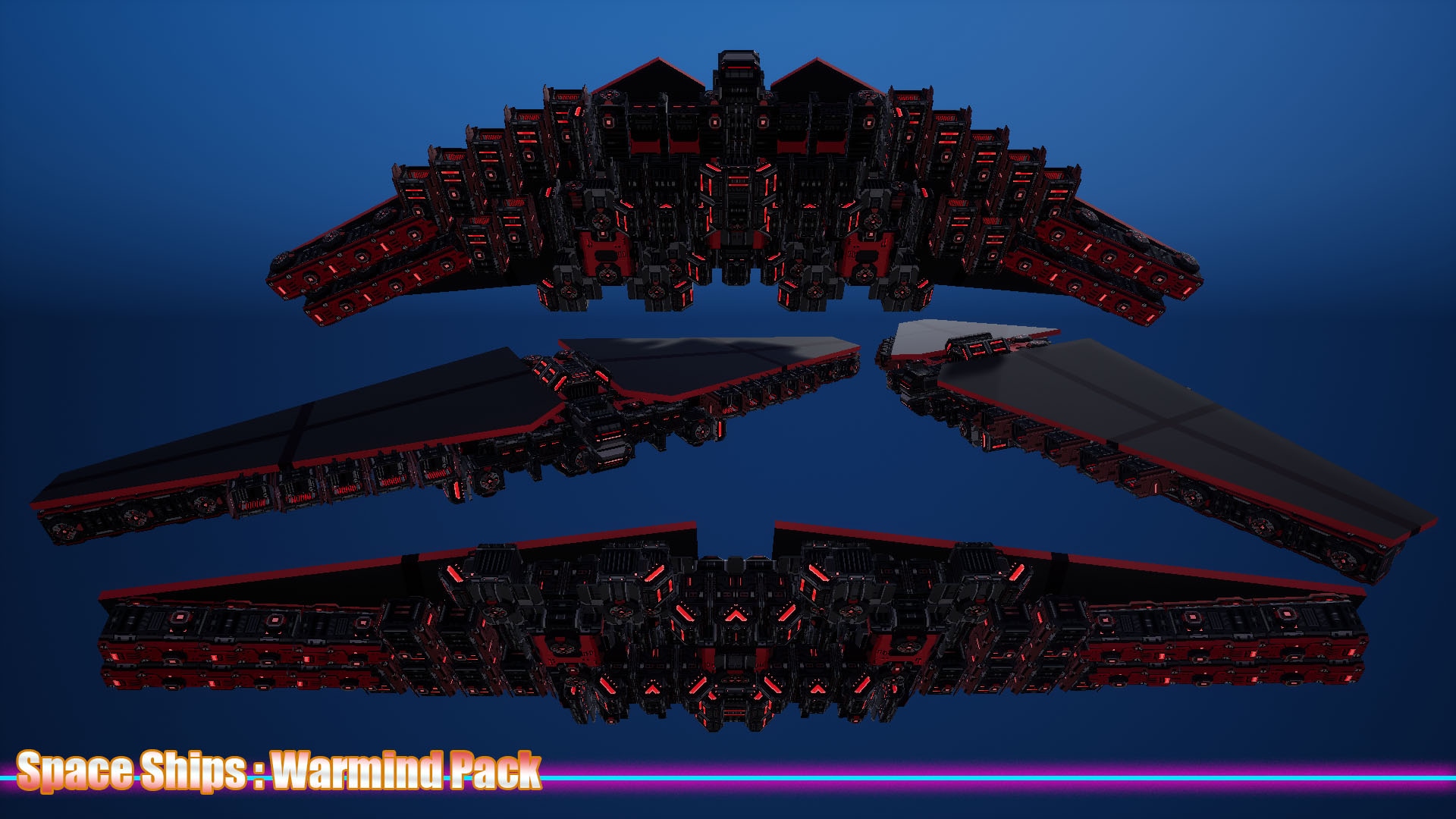 3D Pixel Art Spaceships : Warmind Fighters and Battleships in Props ...