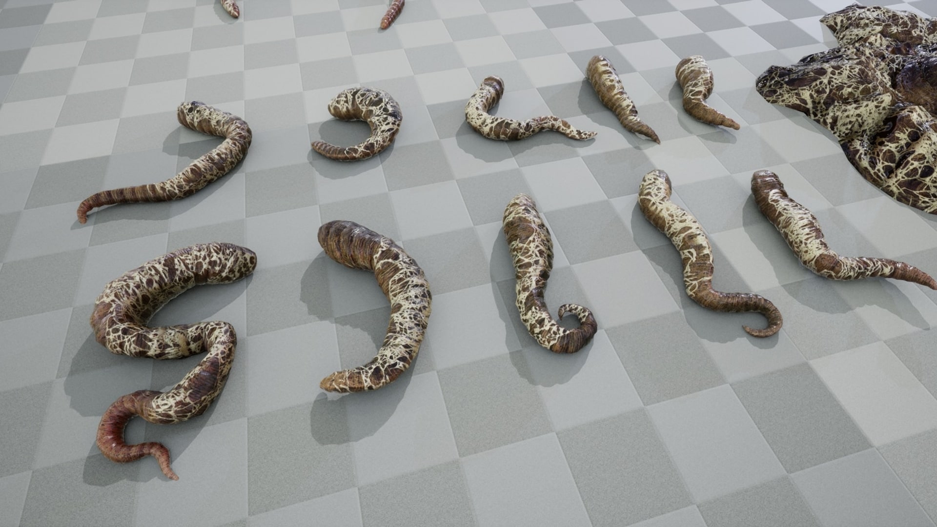 LEAKED GAME ASSETS - Alien Tendrils Types AssetKit PBR