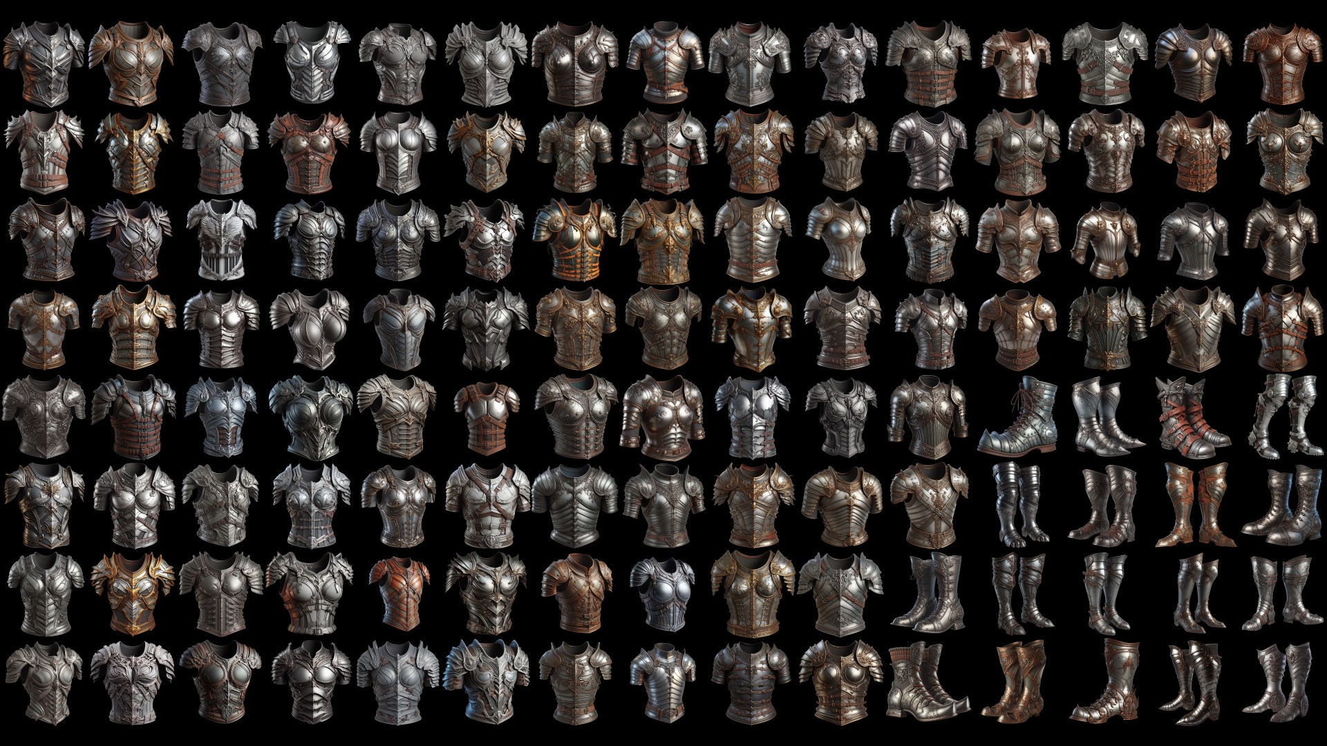 Hi-Def Armor Pack 1 - 490 Sprites in 2D Assets - UE Marketplace