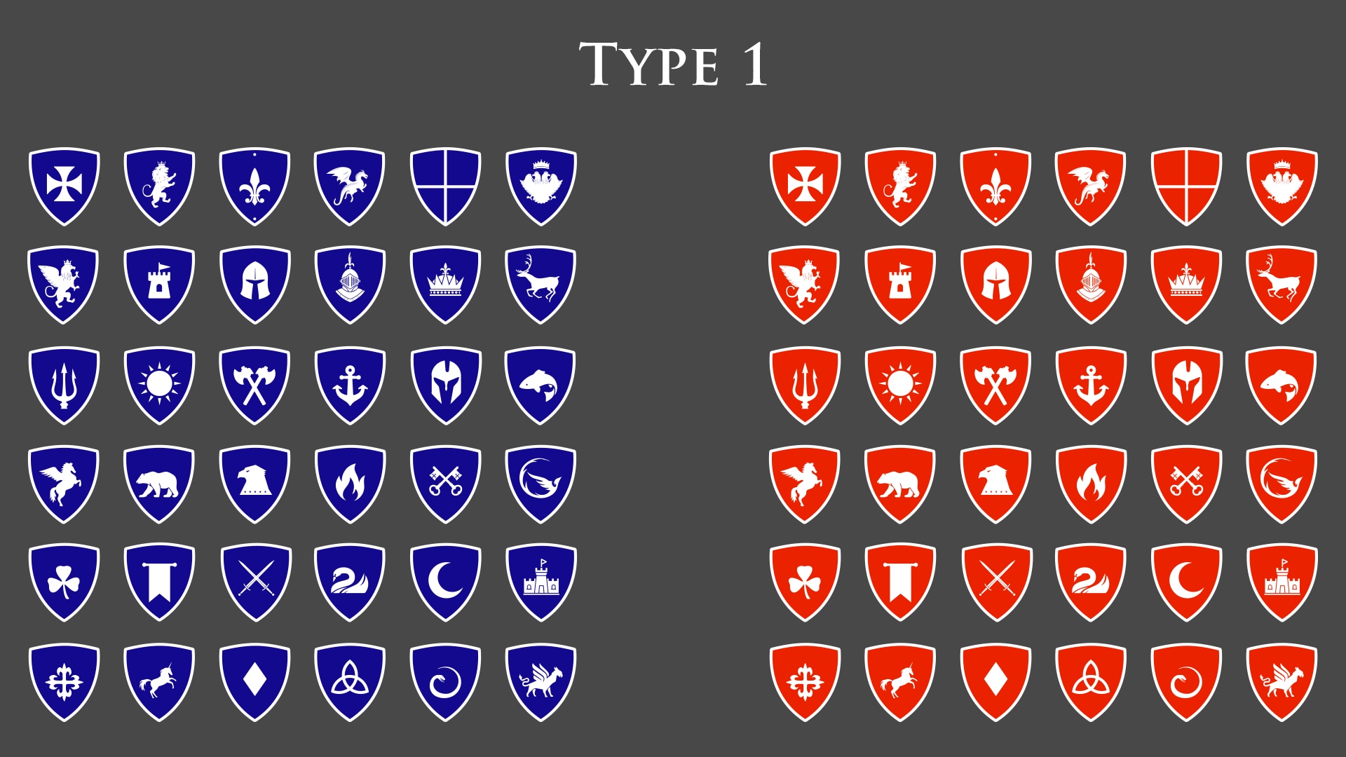 Medieval Shields Icons Asset Cloud