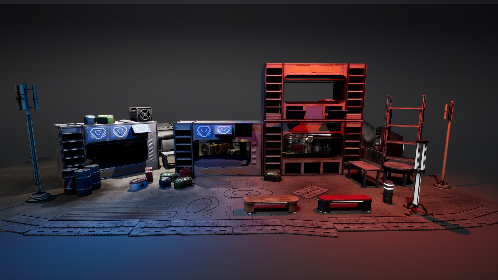 Science fiction Jungle City Props in Props - UE Marketplace