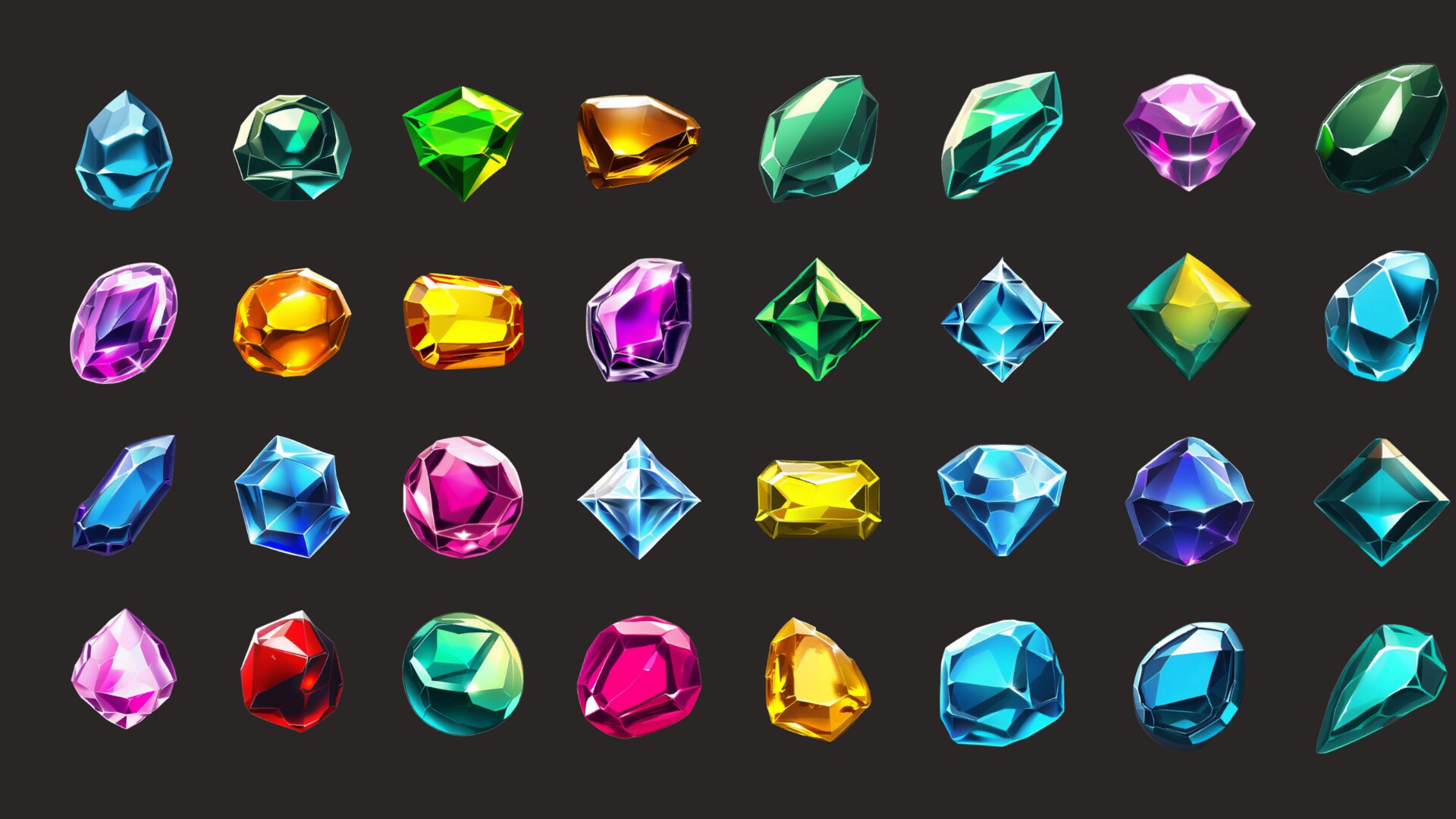 Magical Gems Pack 1：2Dアセット - UE マーケットプレイス