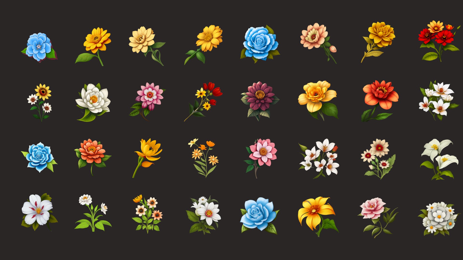 Beautiful Flowers Pack in 2D Assets - UE Marketplace
