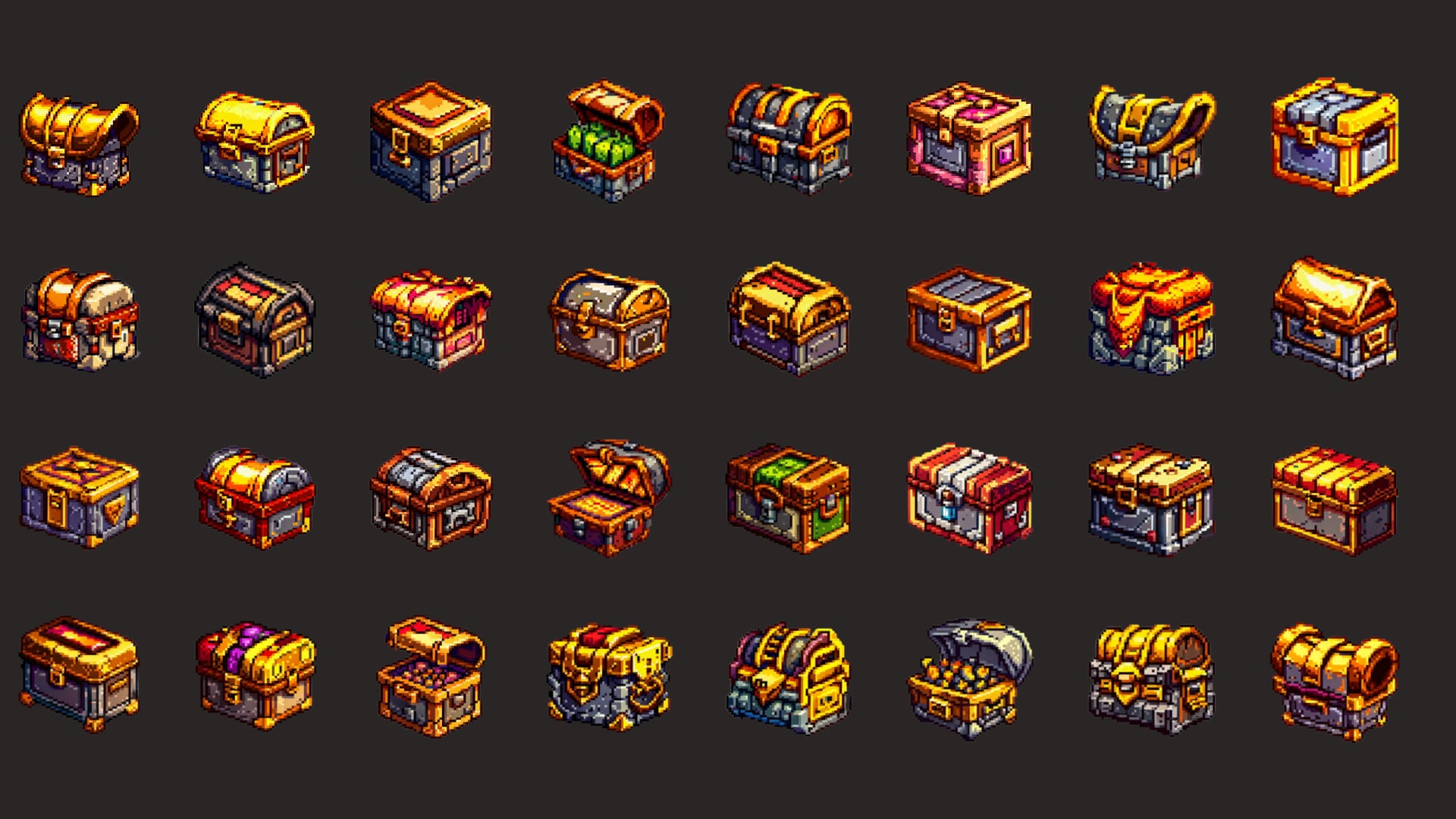 Pixel Chest Box in 2D Assets - UE Marketplace