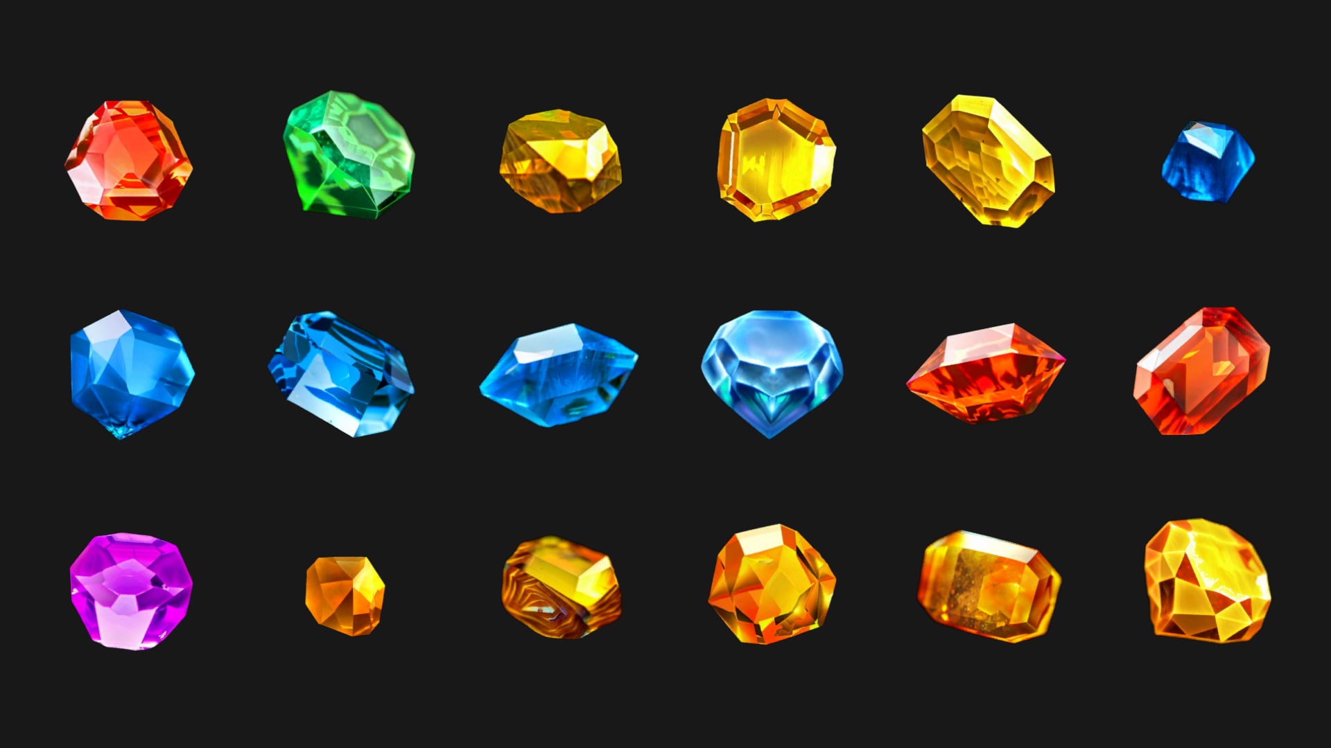 80+ Beautiful Gems Pack in 2D Assets - UE Marketplace
