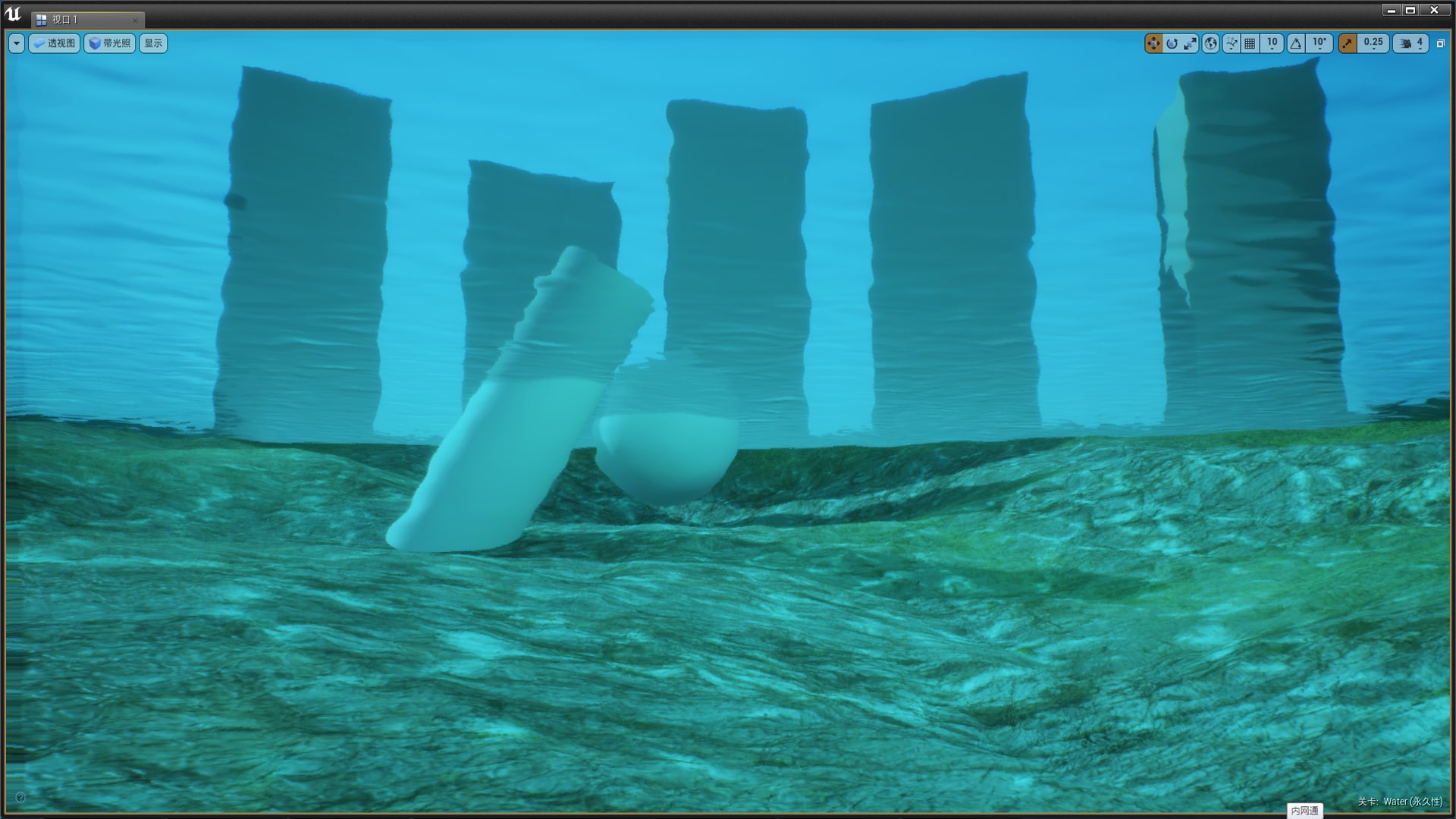 在材质创建的RealDynamicWater_CreateAnyWater - 虚幻引擎商城