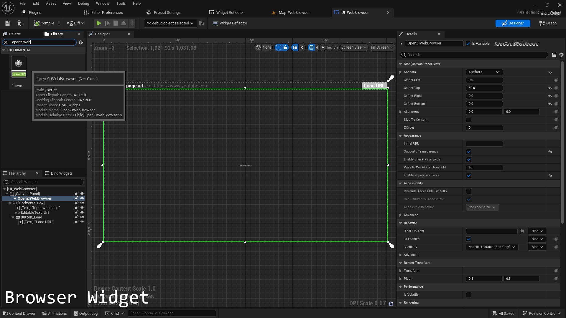 OpenZIWebBrowser in Code Plugins - UE Marketplace