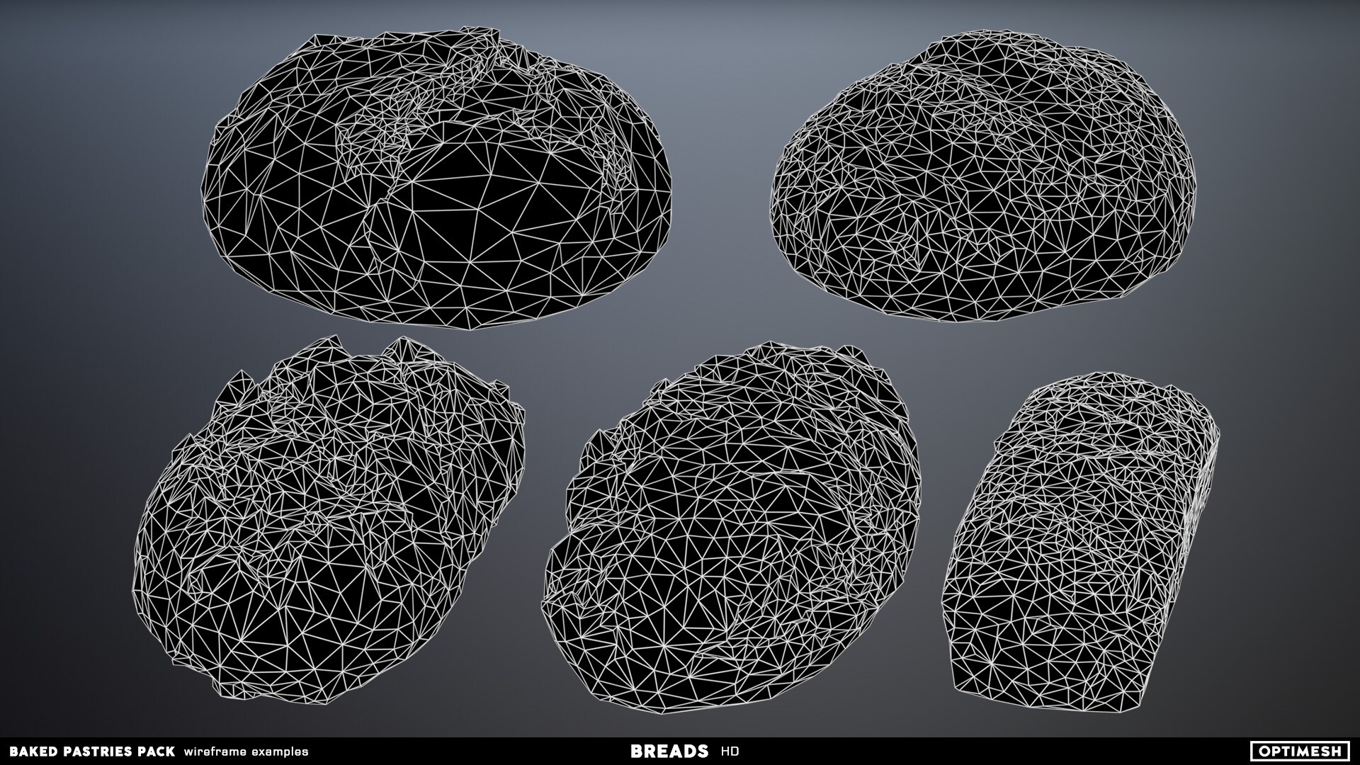 Breads, Rolls, Buns and Baguettes Food Pack in Props - UE Marketplace